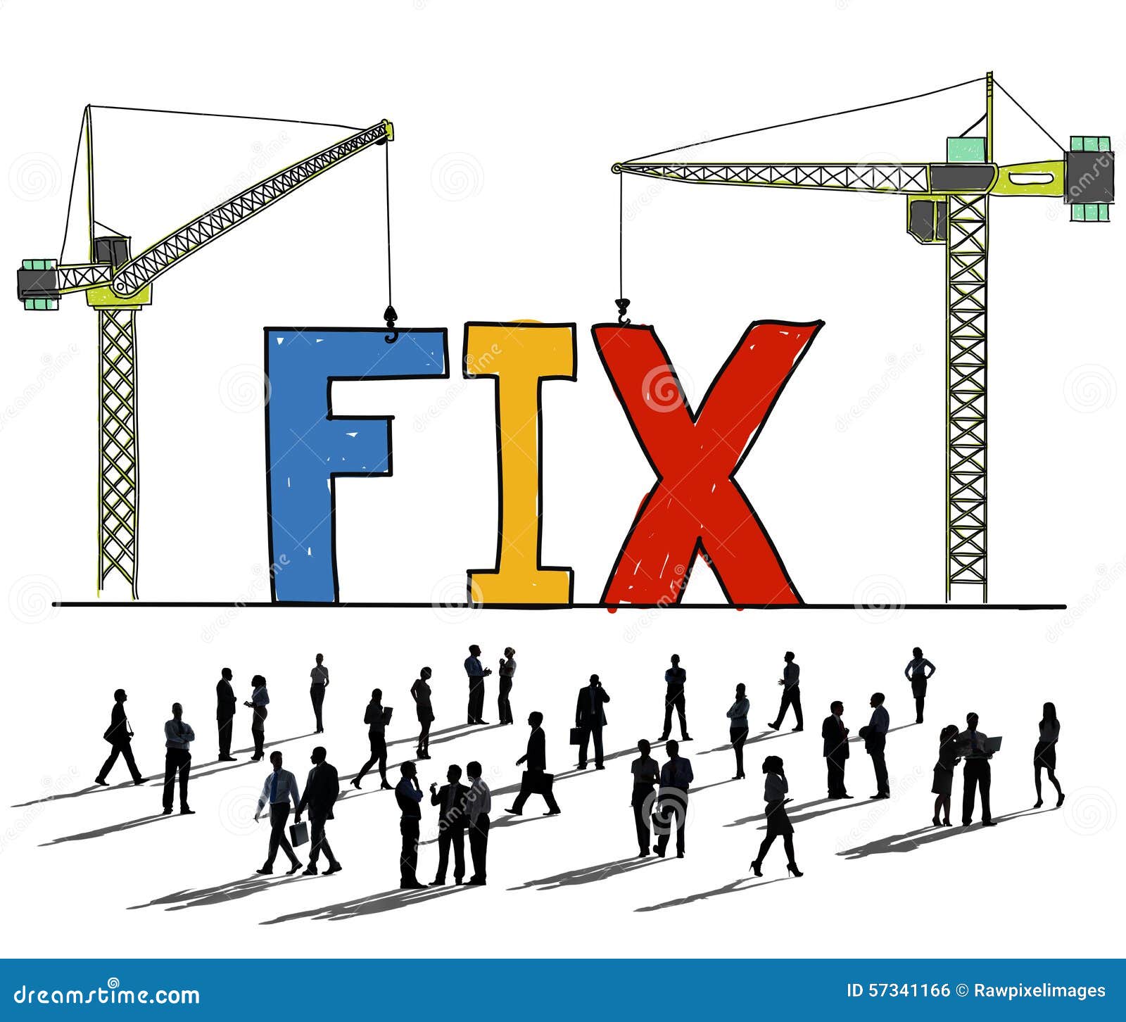 Fix Mechanical Repair Solution Technician Maintenance Concept Stock ...