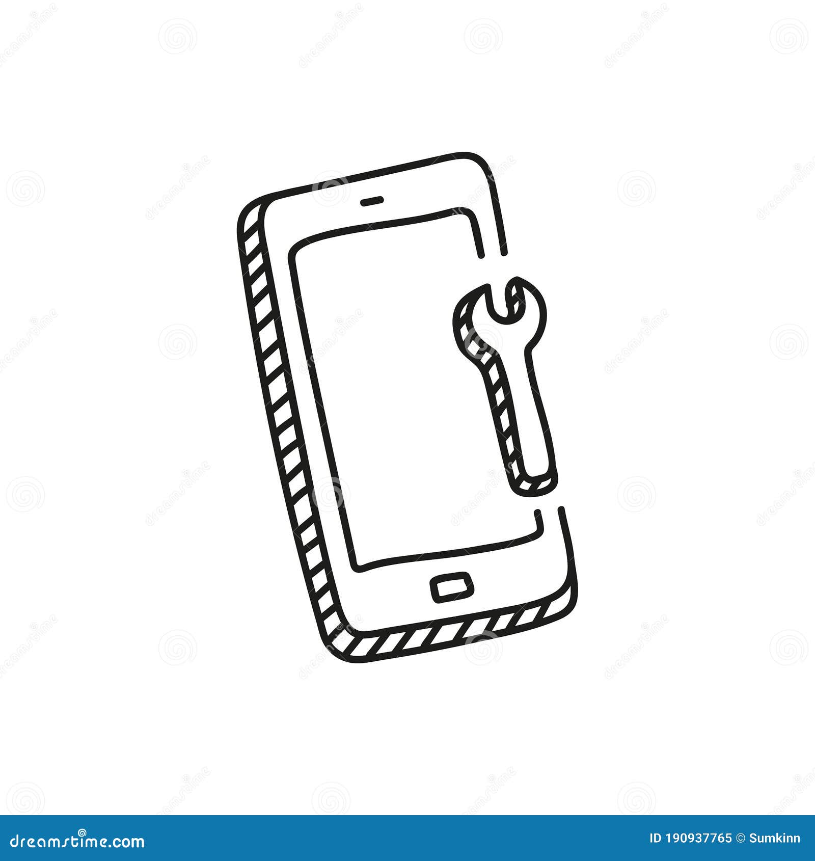 Fix mobile phones icon. stock vector. Illustration of isolated - 190937765