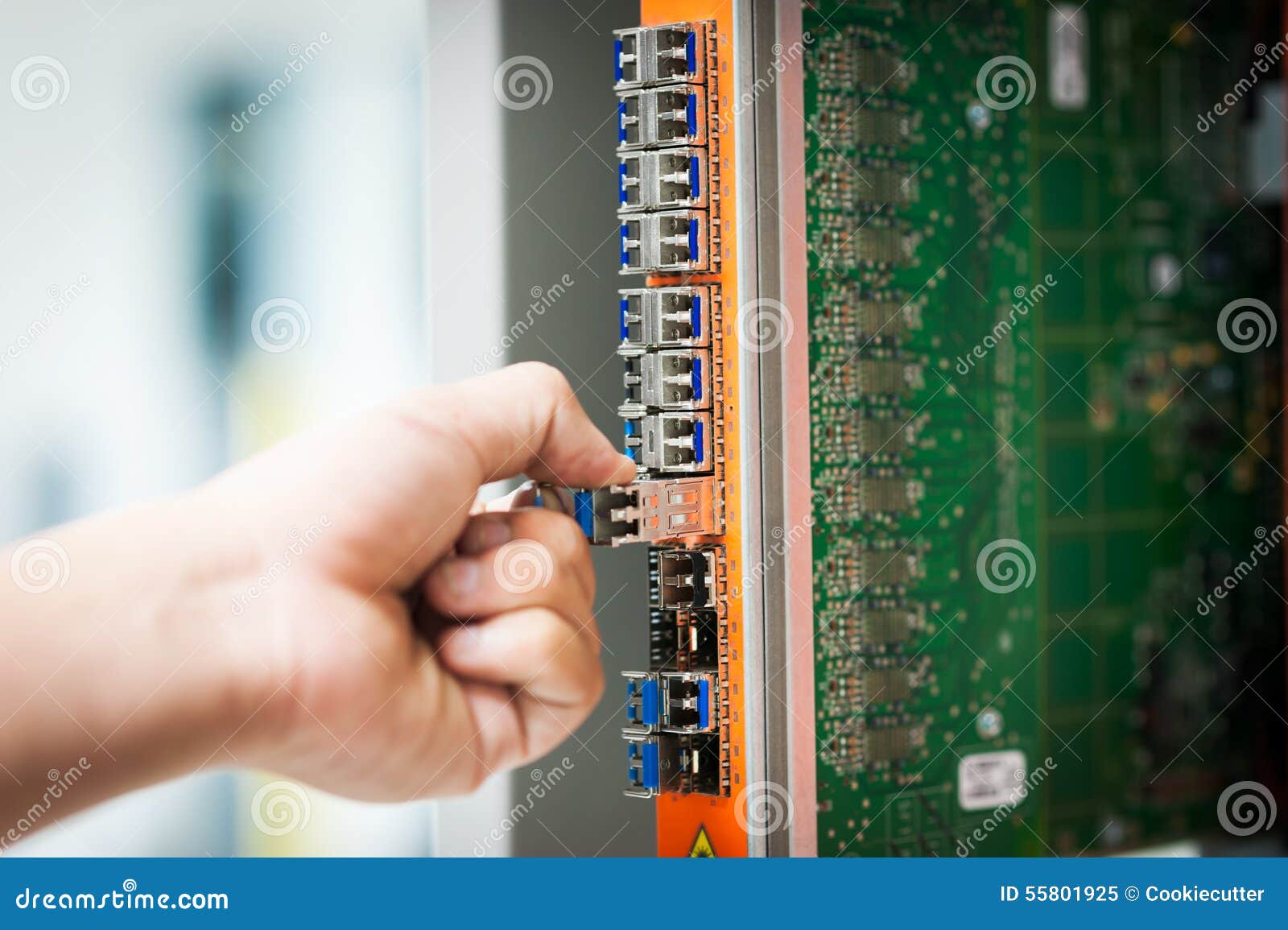 Fix Network Switch in Data Center Room Stock Image - Image of fixed ...