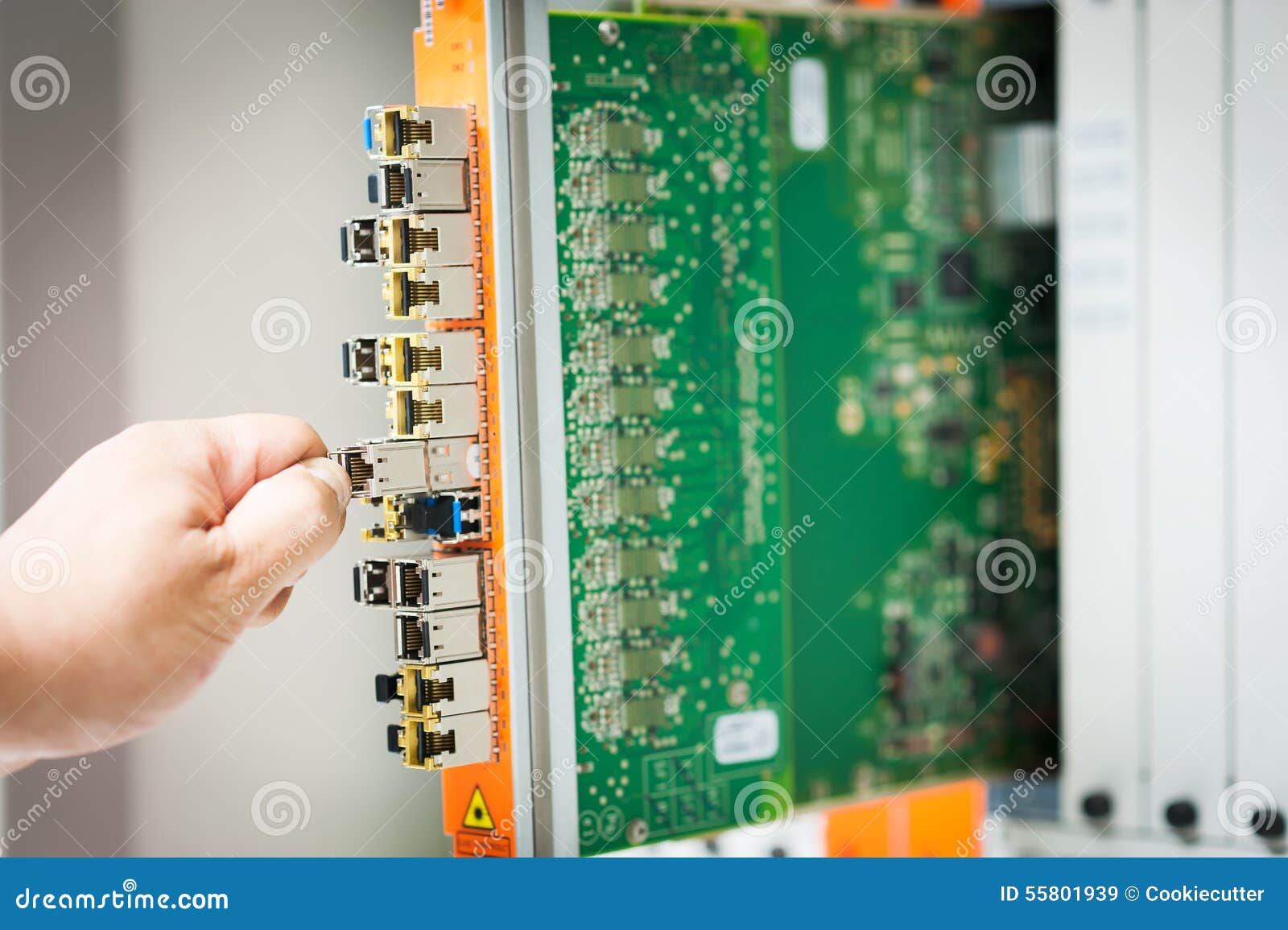 Fix Network Switch in Data Center Room Stock Image - Image of wired ...