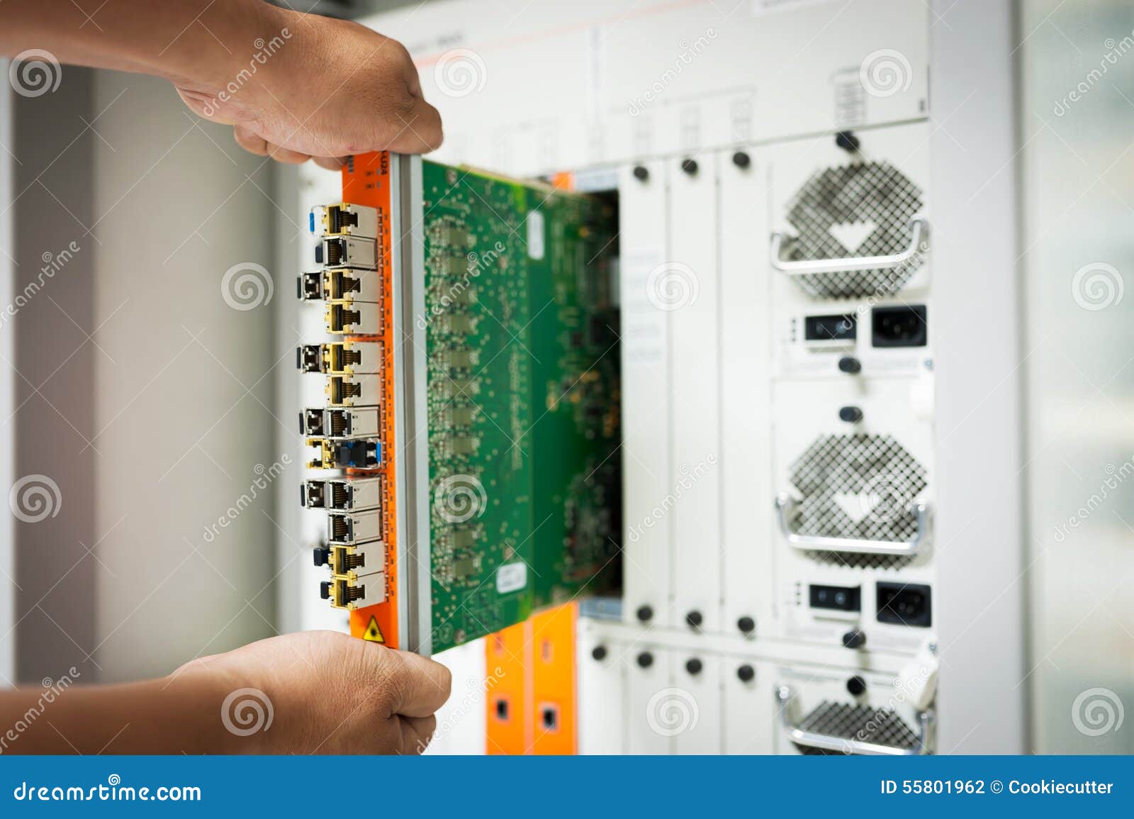 Fix Network Switch in Data Center Room Stock Photo - Image of cable ...