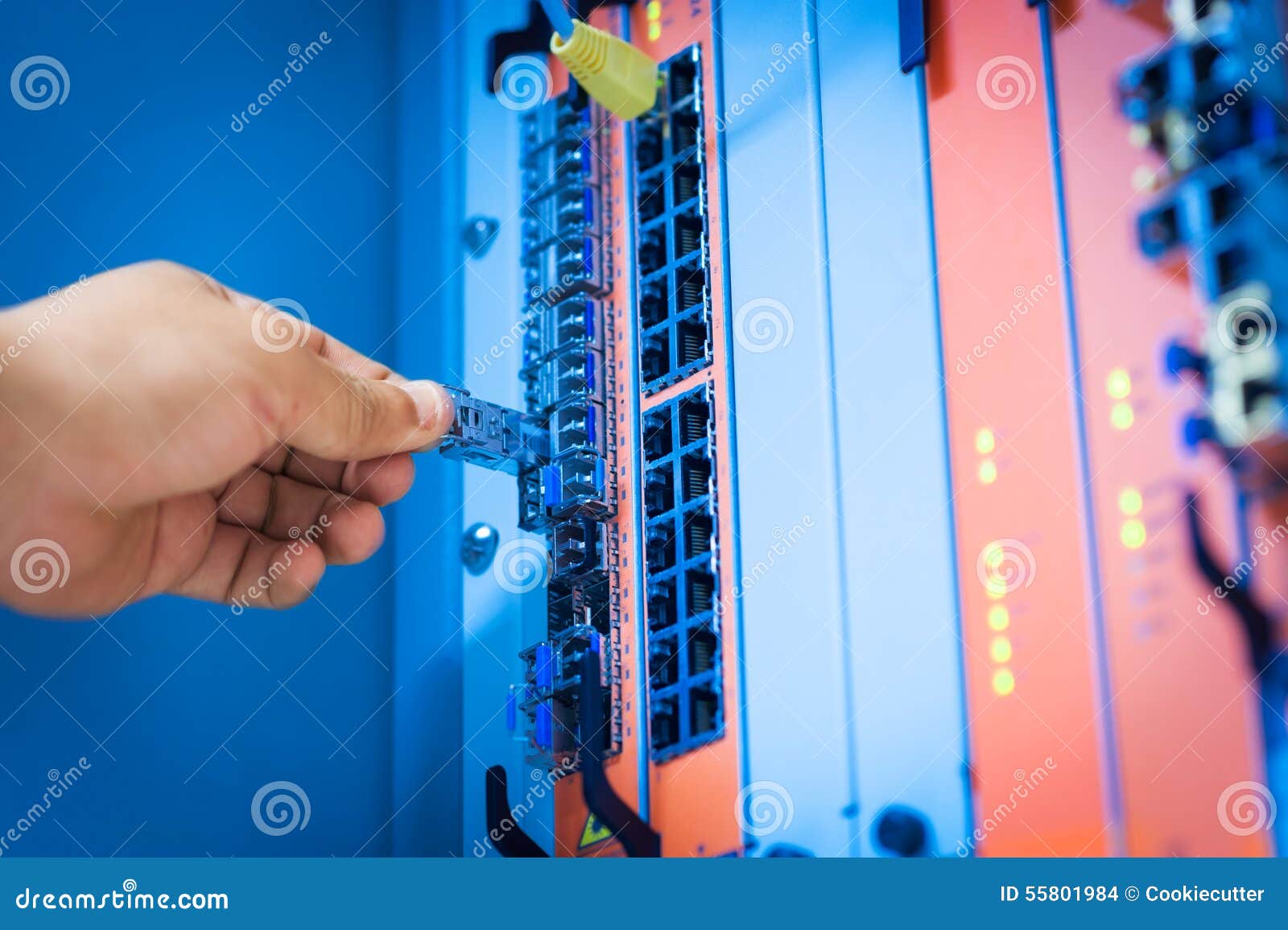 Fix Network Switch in Data Center Room Stock Photo - Image of networks ...