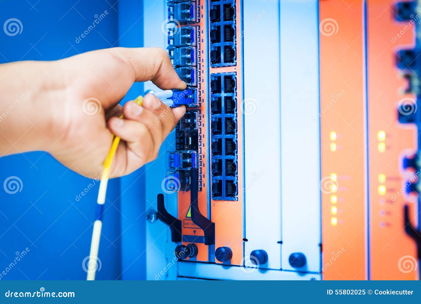Fix Network Switch in Data Center Room Stock Image - Image of people ...