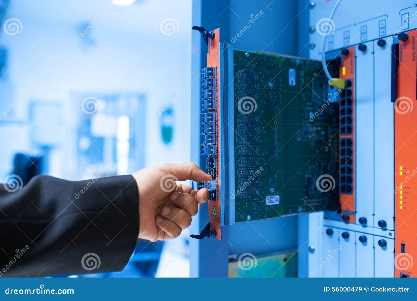 Fix Network Switch in Data Center Room Stock Image - Image of ...