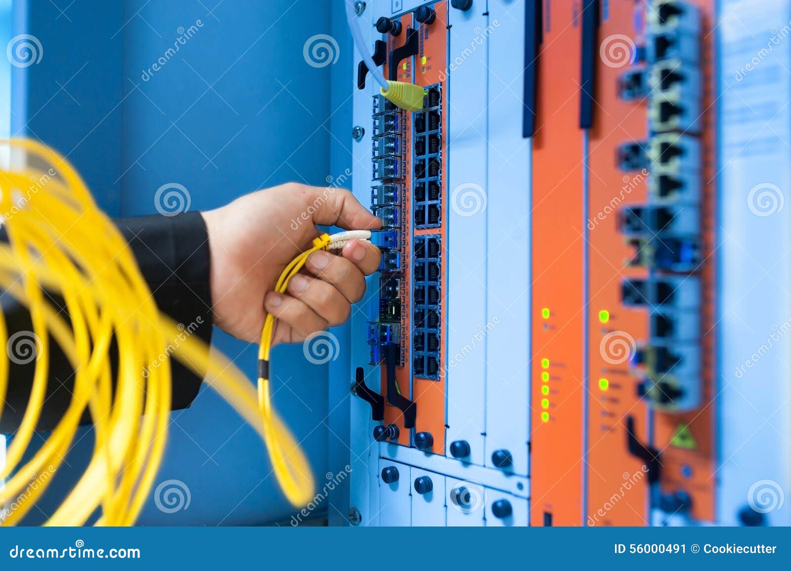 Fix Network Switch in Data Center Room Stock Image - Image of ...