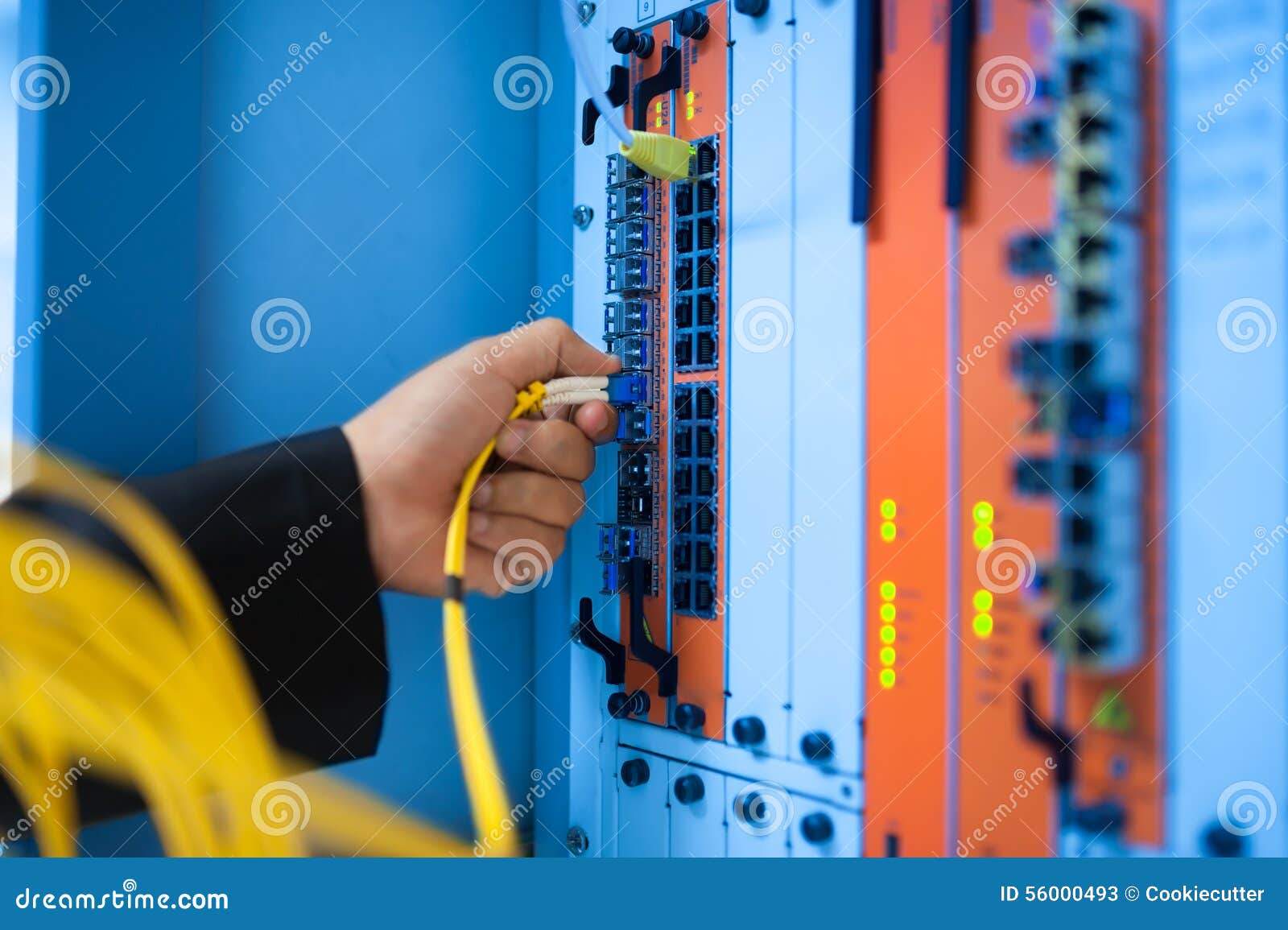 Fix Network Switch in Data Center Room Stock Image - Image of people ...