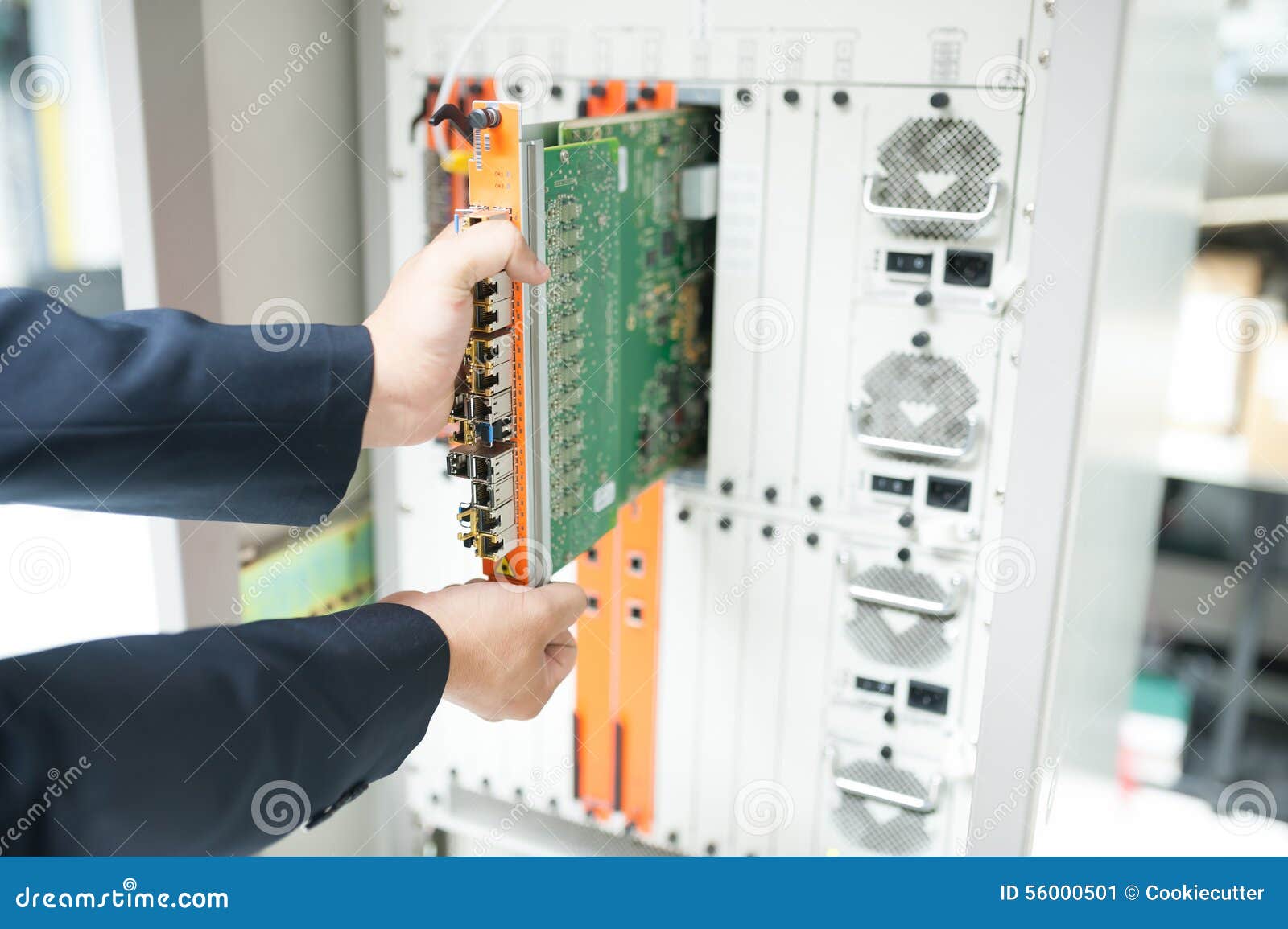 Fix Network Switch in Data Center Room Stock Image - Image of wired ...
