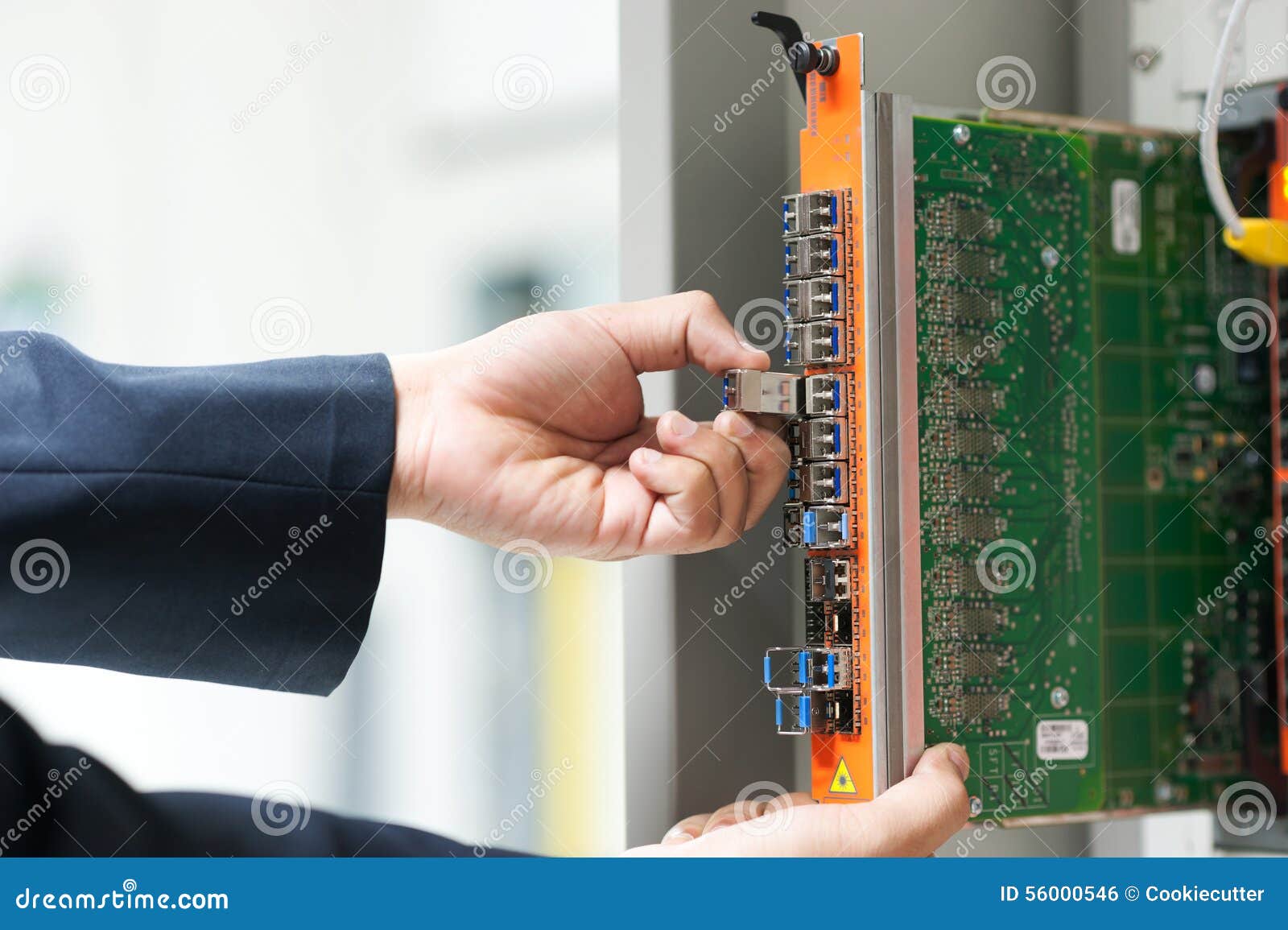 Fix Network Switch in Data Center Room Stock Photo - Image of exchange ...