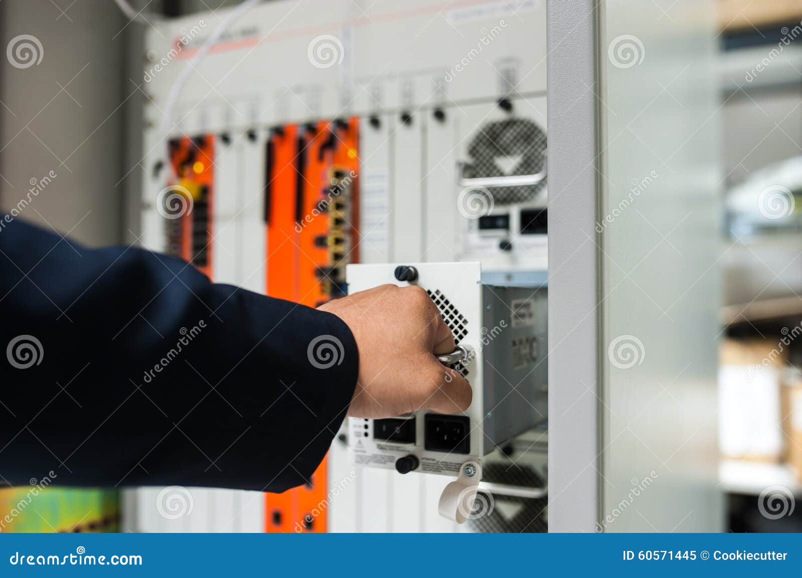 Fix Network Switch in Data Center Room Stock Image - Image of people ...