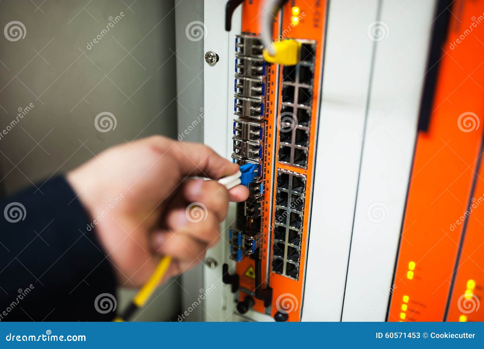 Fix Network Switch in Data Center Room Stock Image - Image of ...