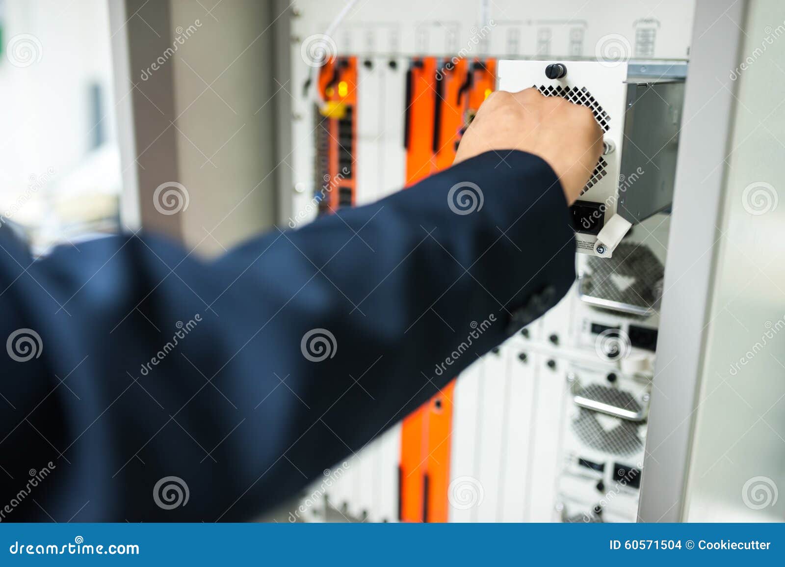 Fix Network Switch in Data Center Room Stock Photo - Image of people ...