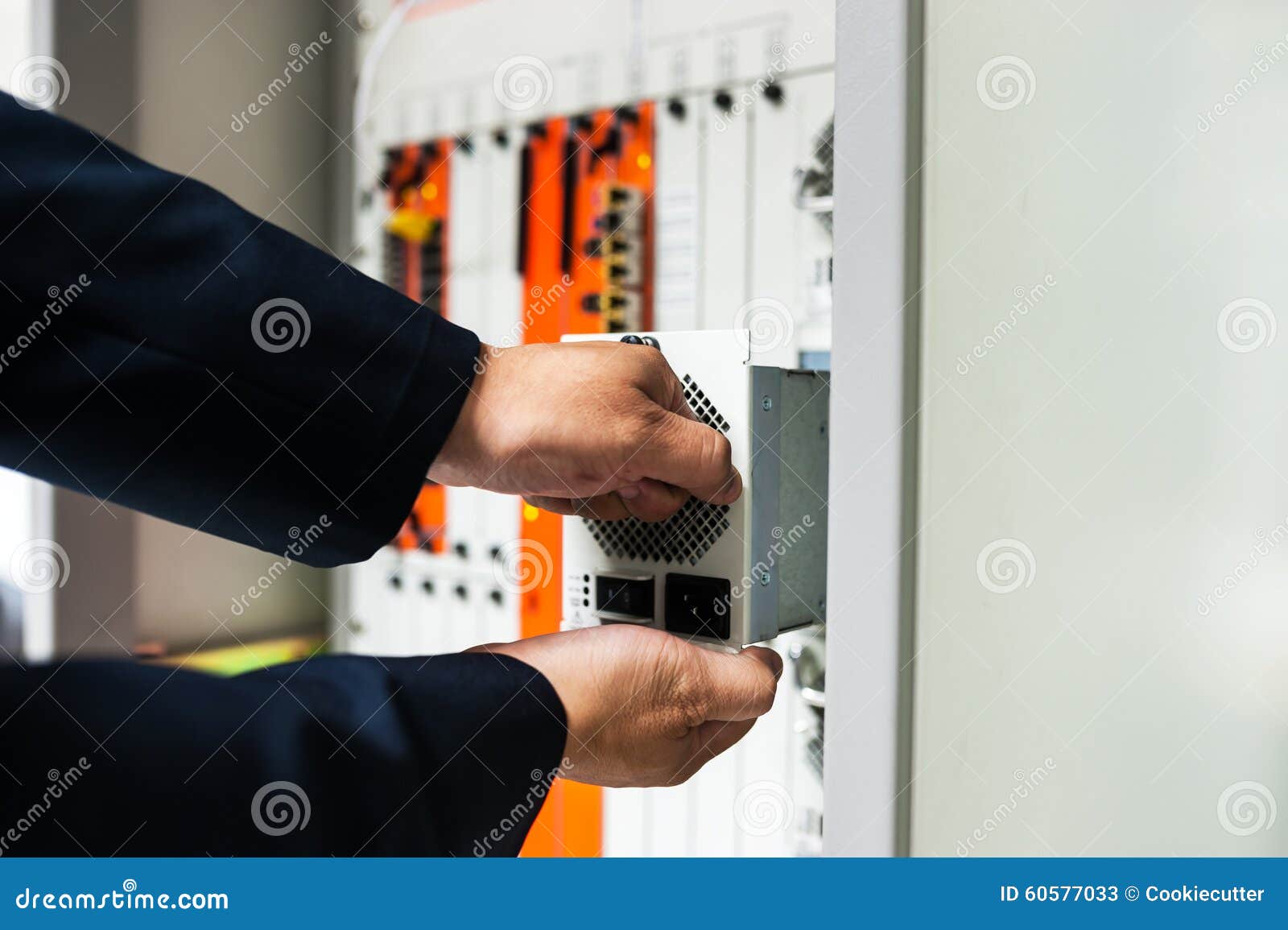 Fix Network Switch in Data Center Room Stock Image - Image of network ...