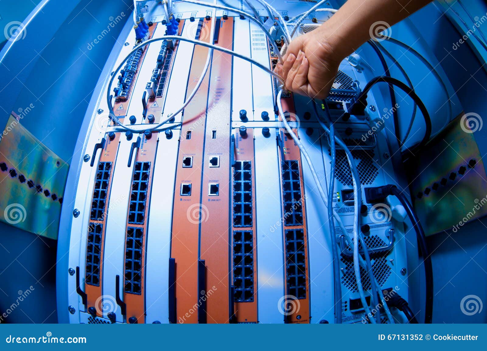Fix Network Switch in Data Center Room Stock Photo - Image of wired ...