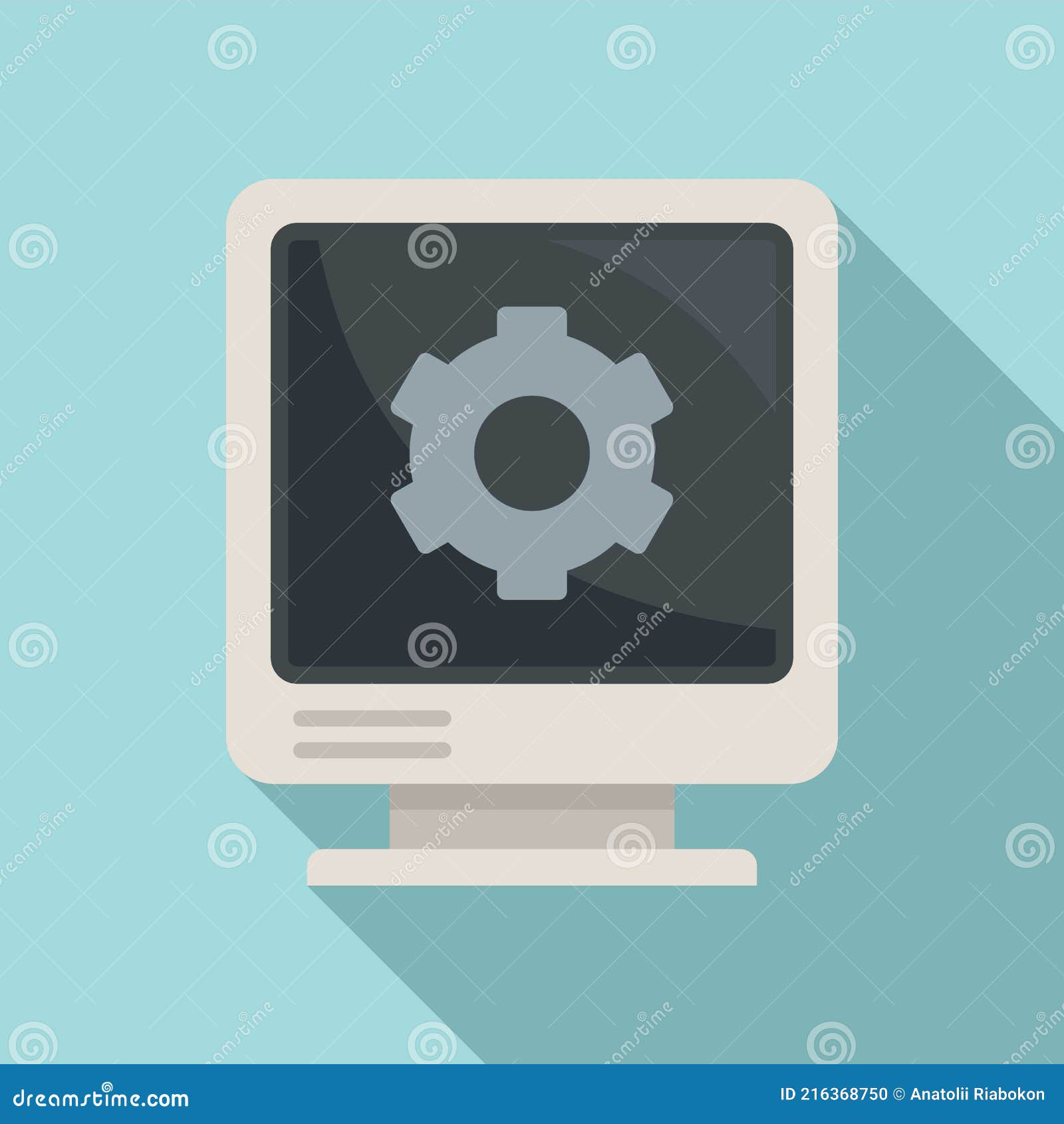Fix Pc System Icon, Flat Style Stock Vector - Illustration of update ...