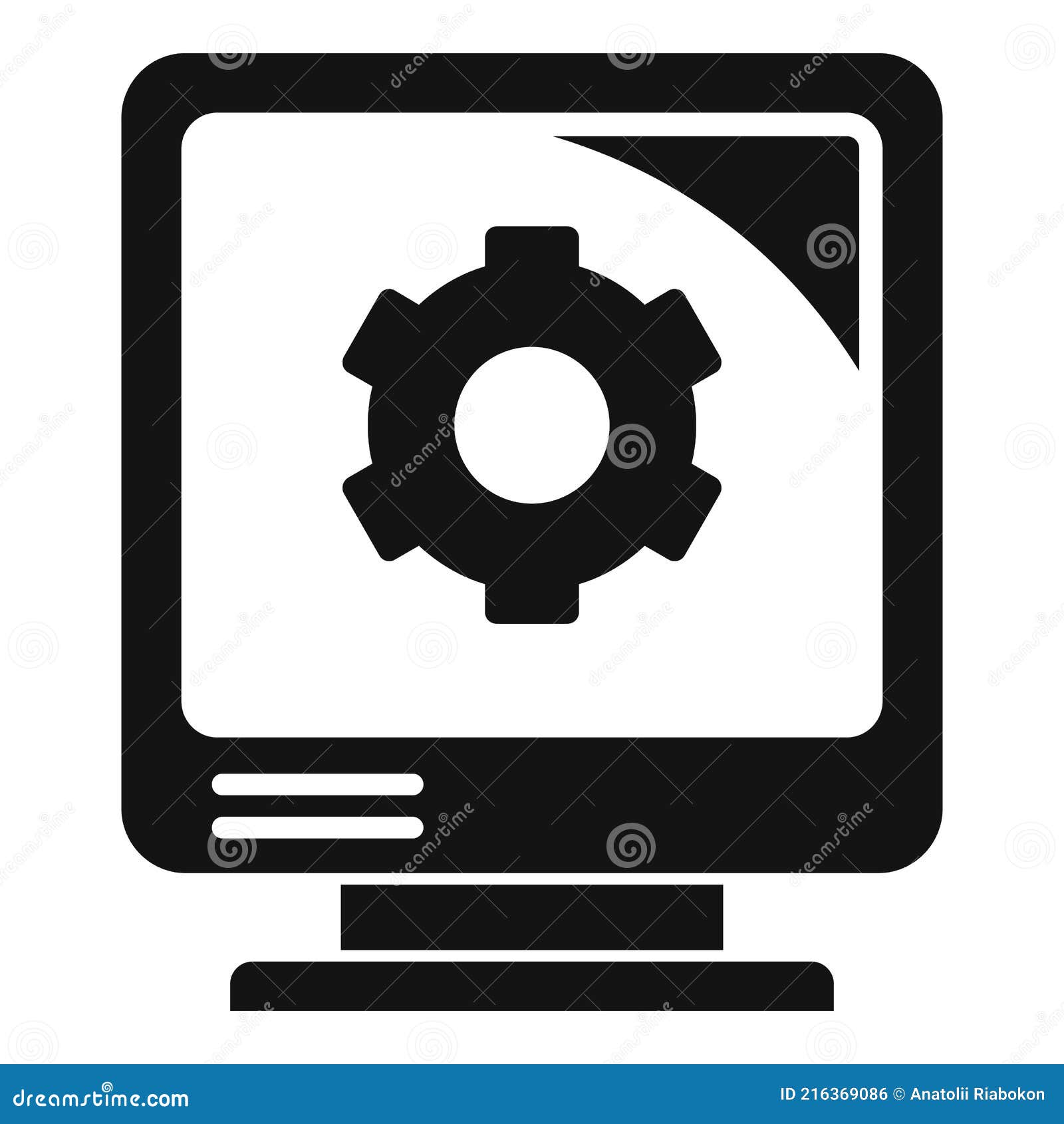 Fix Pc System Icon, Simple Style Stock Vector - Illustration of people ...