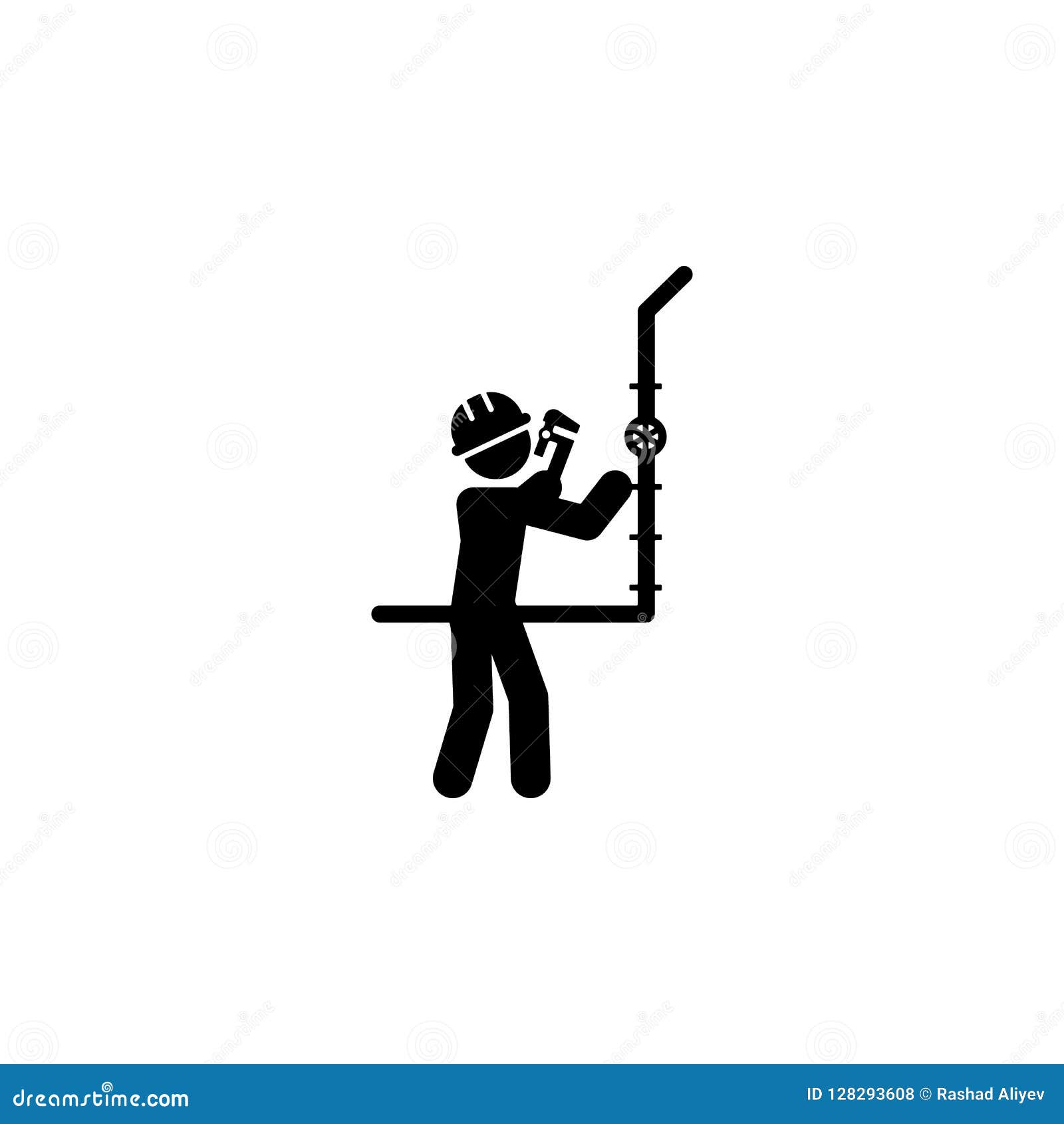 Fix, Pipe Worker Icon. Element of Construction Worker for Mobile ...