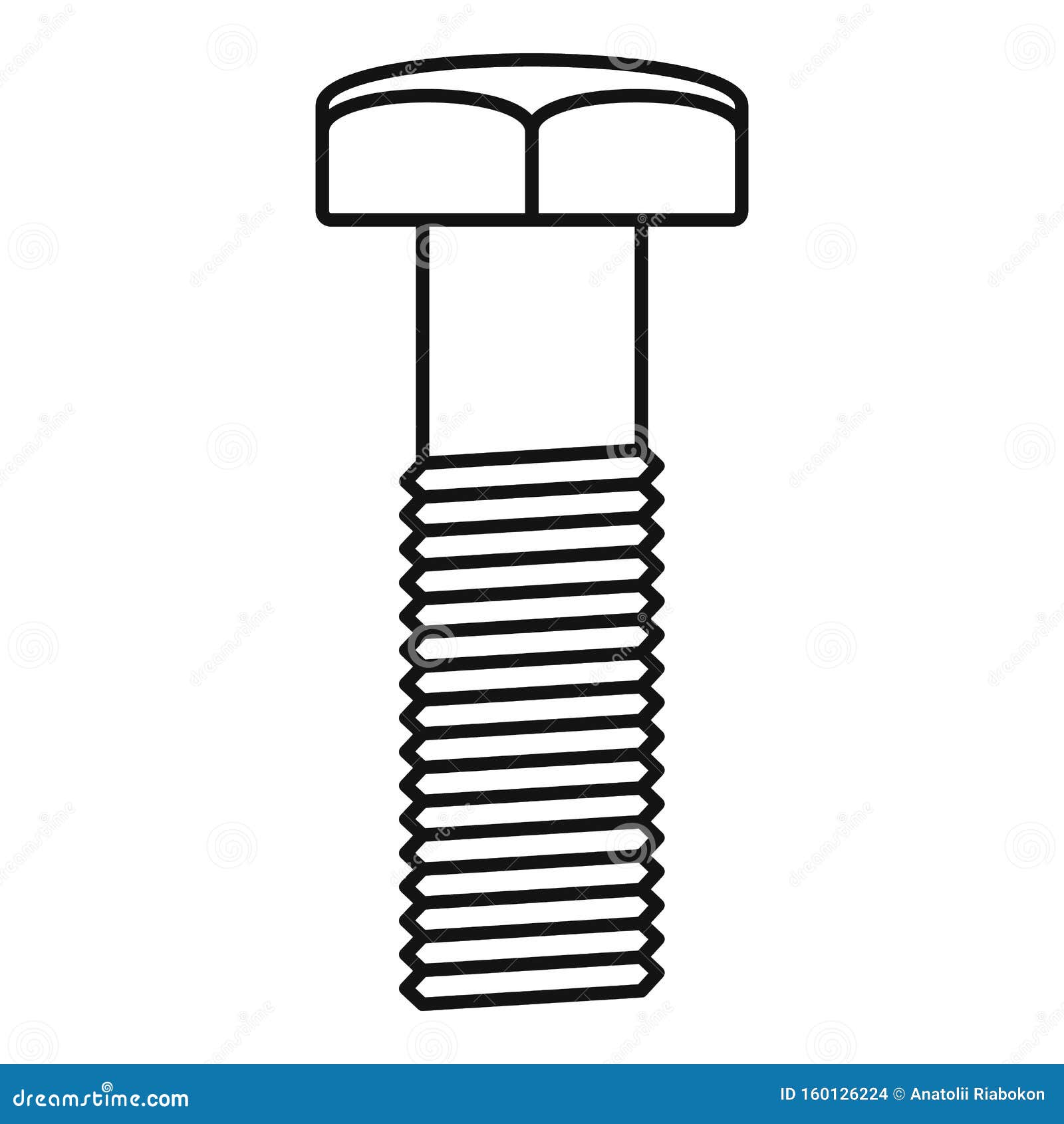 Fix Bolt Icon, Outline Style Stock Vector - Illustration of accessory ...