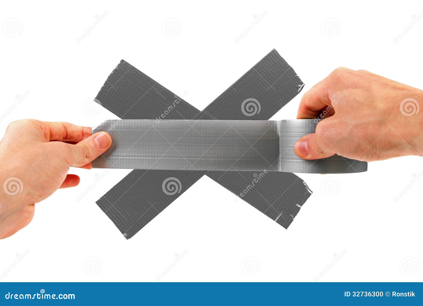 Fix Something with Duct Tape Stock Photo - Image of grey, fingers: 32736300