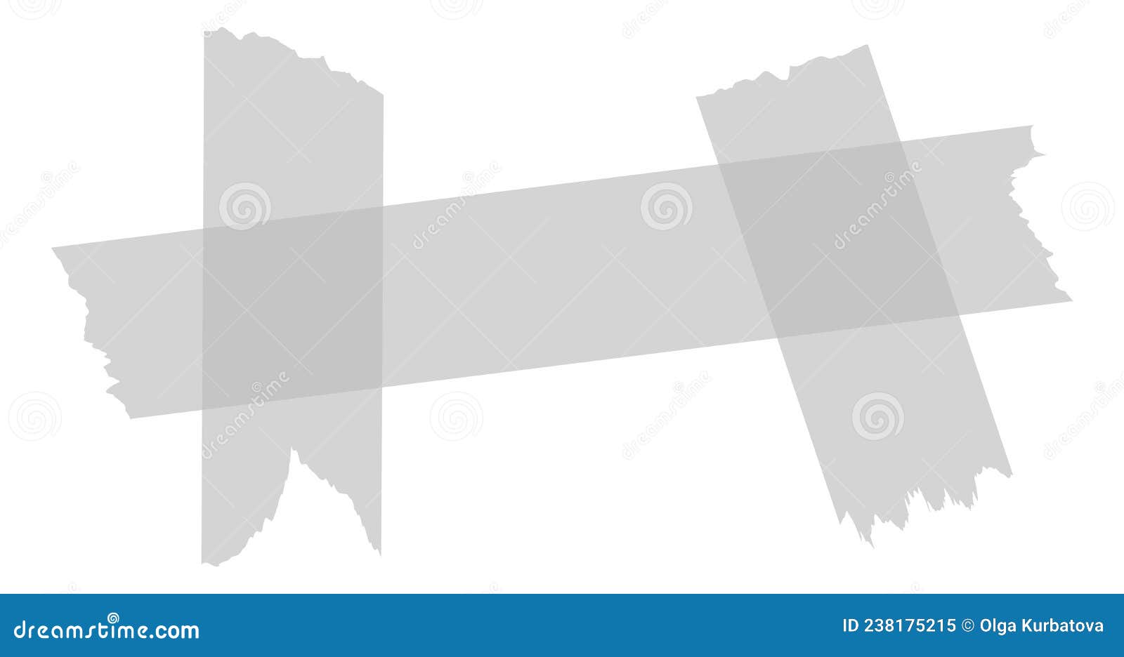 Fix Tape Patch of Clear Transparent Ripped Sticky Stripes Stock Vector ...