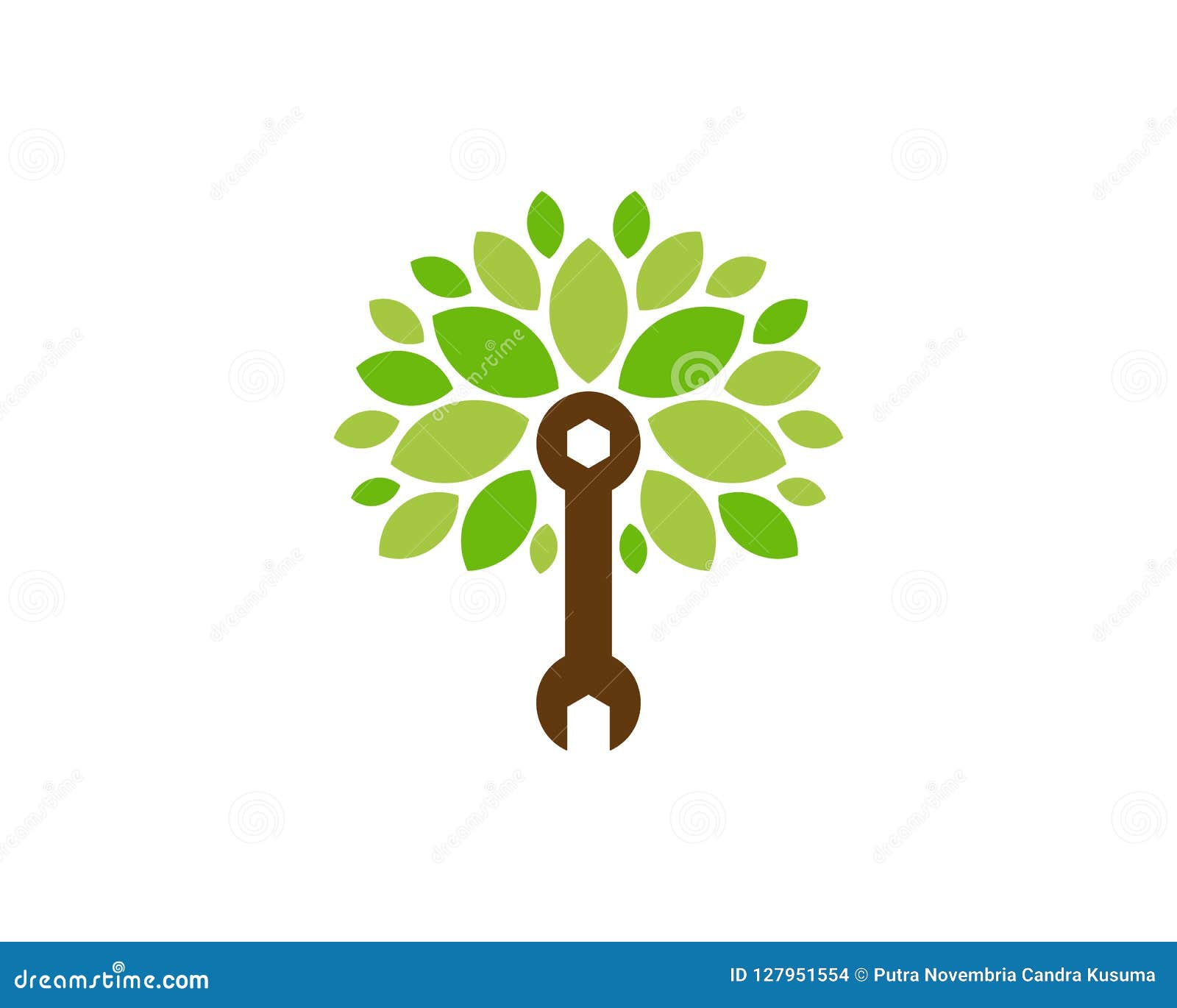 Fix Tree Logo Icon Design stock vector. Illustration of botany - 127951554