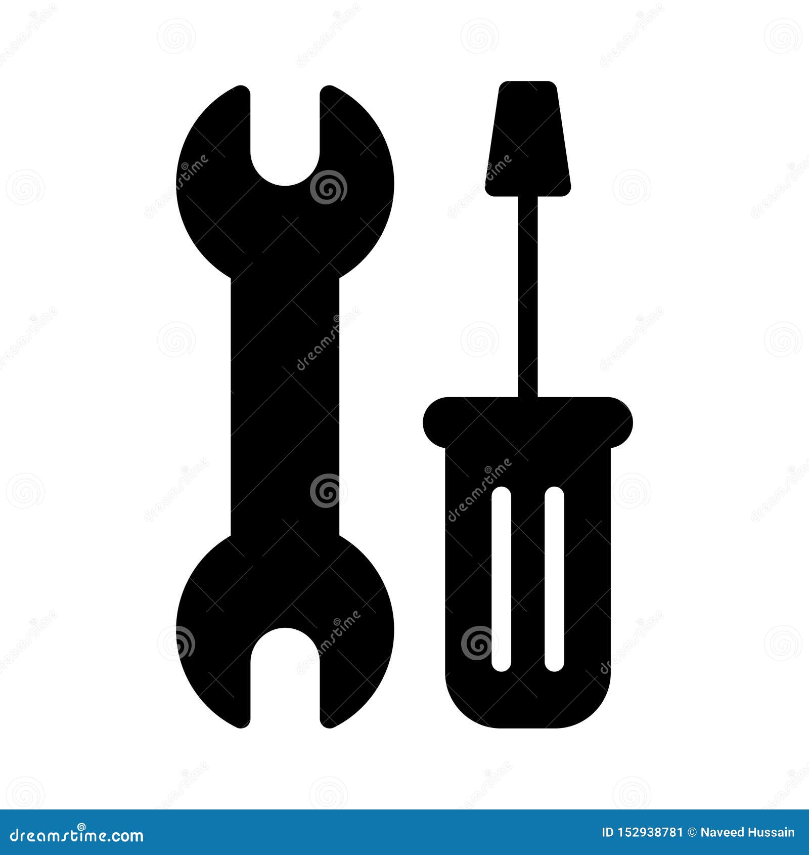 Fix glyph flat vector icon stock vector. Illustration of install ...