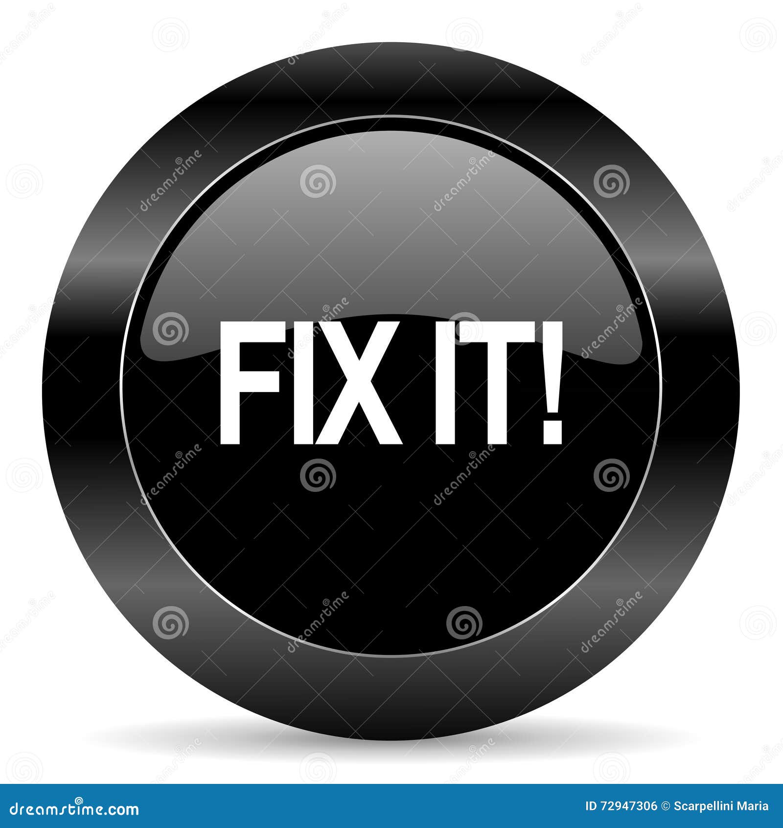 Fixe-o ícone ilustração stock. Ilustração de lustroso - 72947306