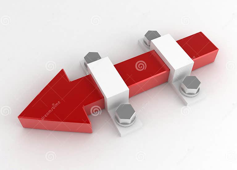 Fixed Arrow stock illustration. Illustration of horizontal - 5373073