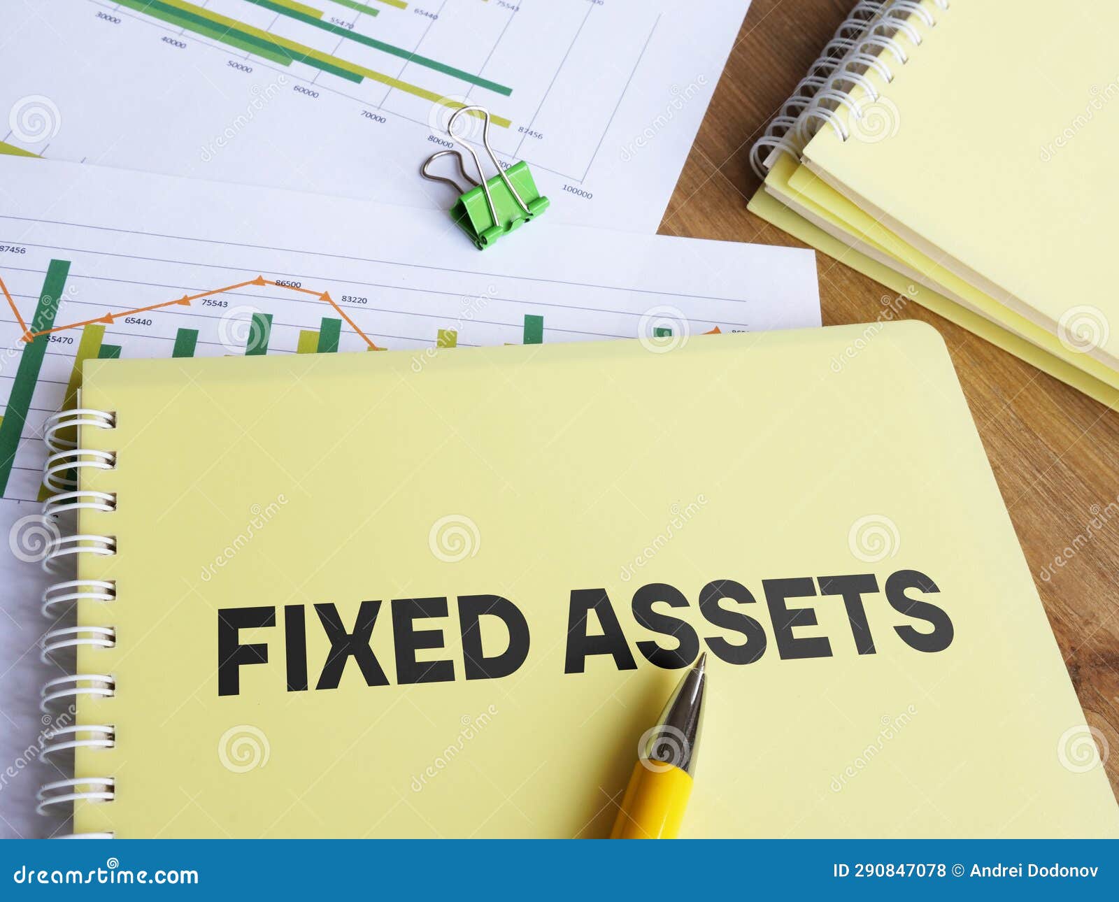 Fixed Assets are Shown Using the Text on the Journal Stock Photo ...