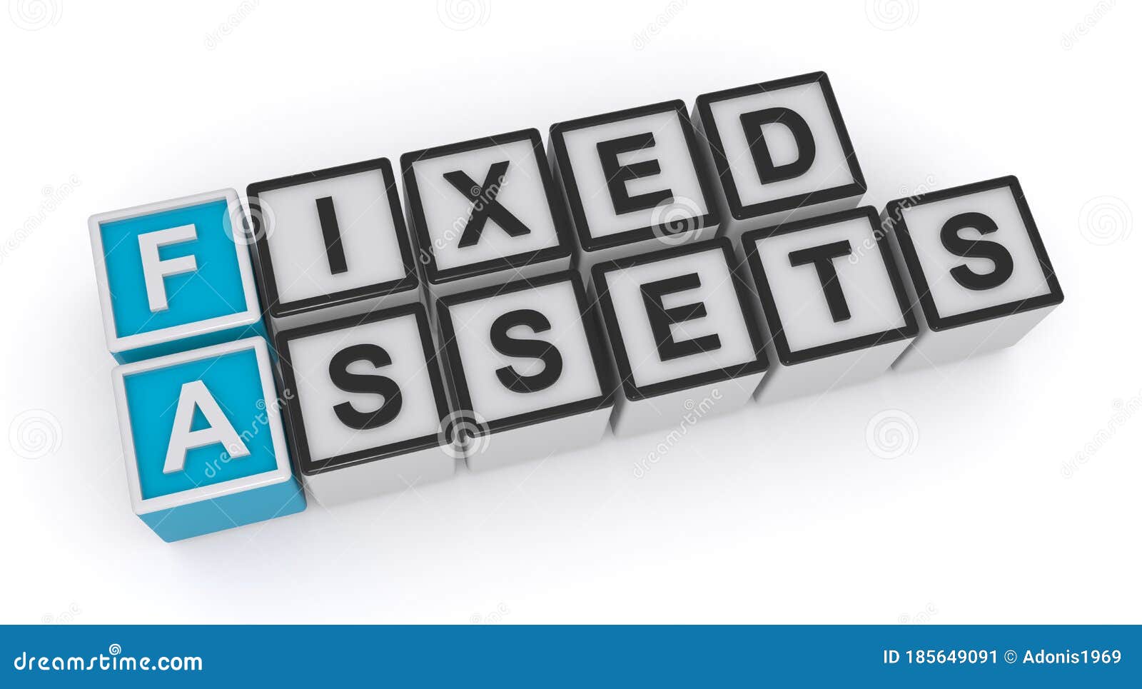 ASSETS Word On White Background 3d Rendering Stock Photography ...