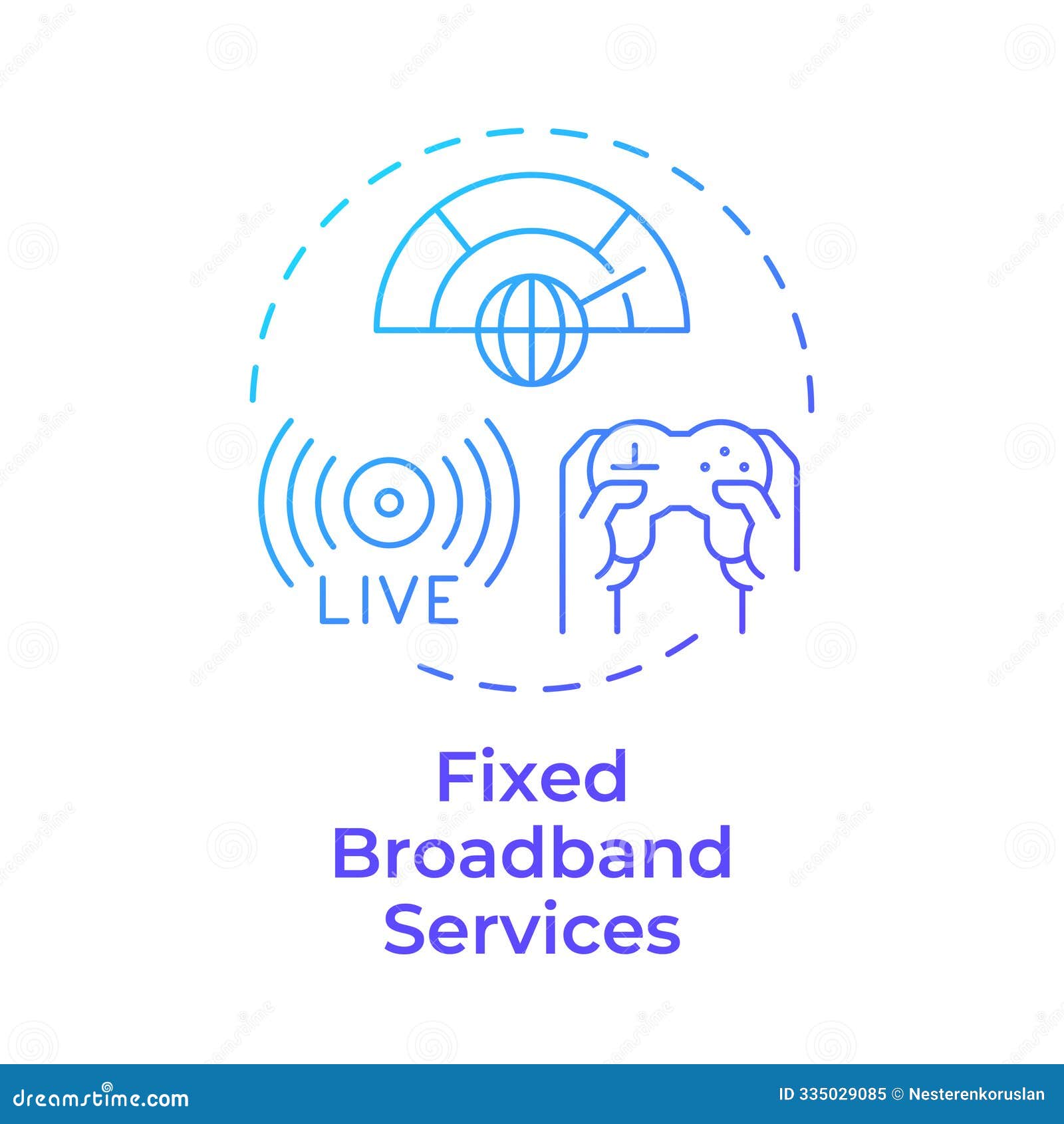 Fixed Broadband Services Blue Gradient Concept Icon Stock Illustration ... Fixed Broadband Services Blue Gradient Concept Icon Stock Illustration ...