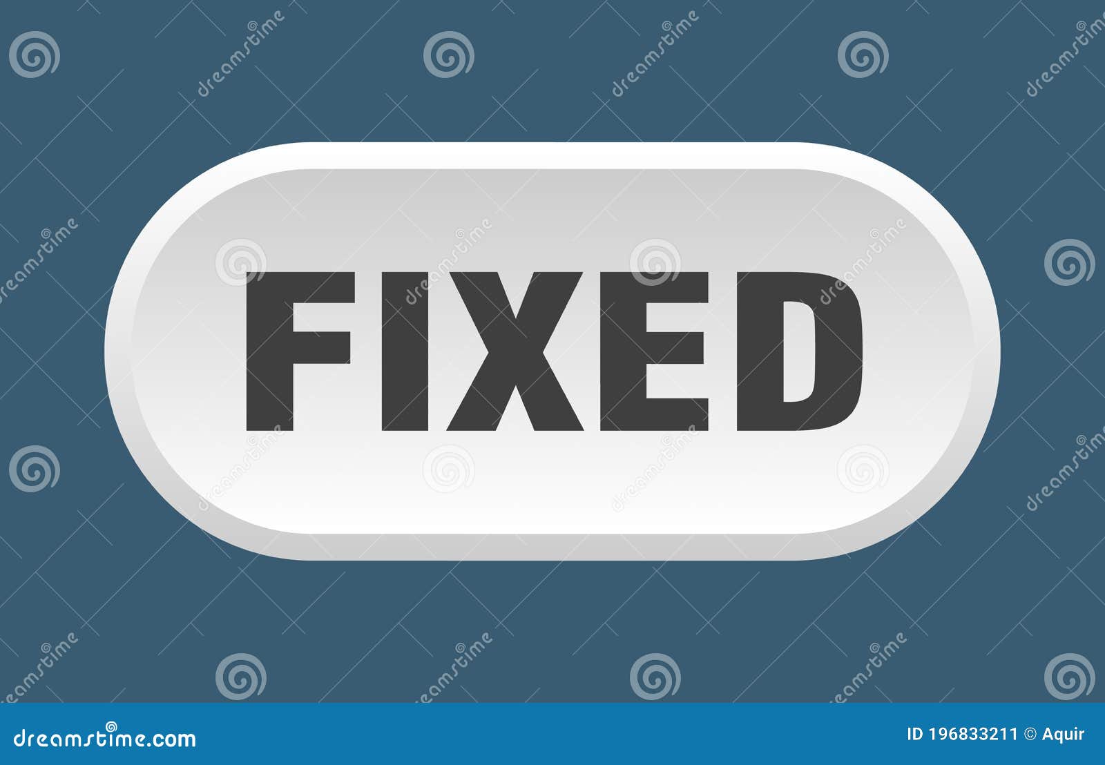 Fixed button stock vector. Illustration of stamp, banner - 196833211