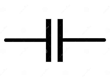 A Fixed Capacitor Electrical Symbol Against a White Backdrop Stock ...