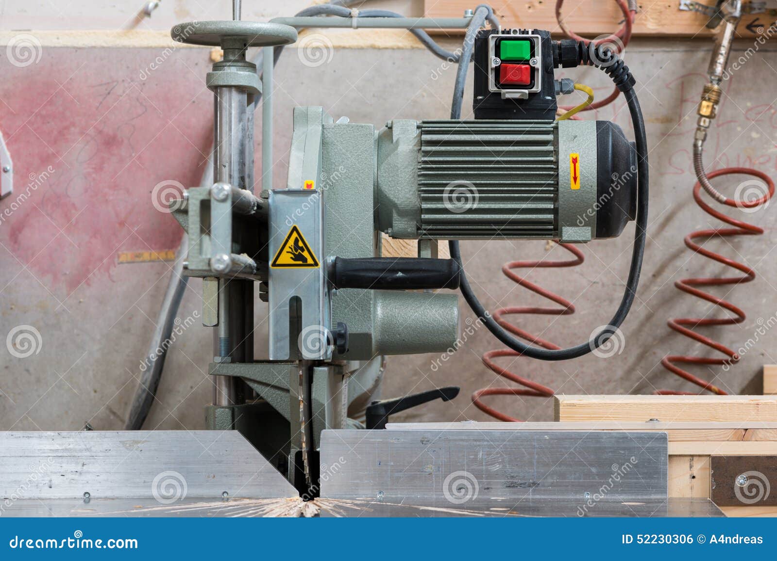 Fixed Circular Buzz Saw with Electric Motor Stock Photo - Image of rail ...