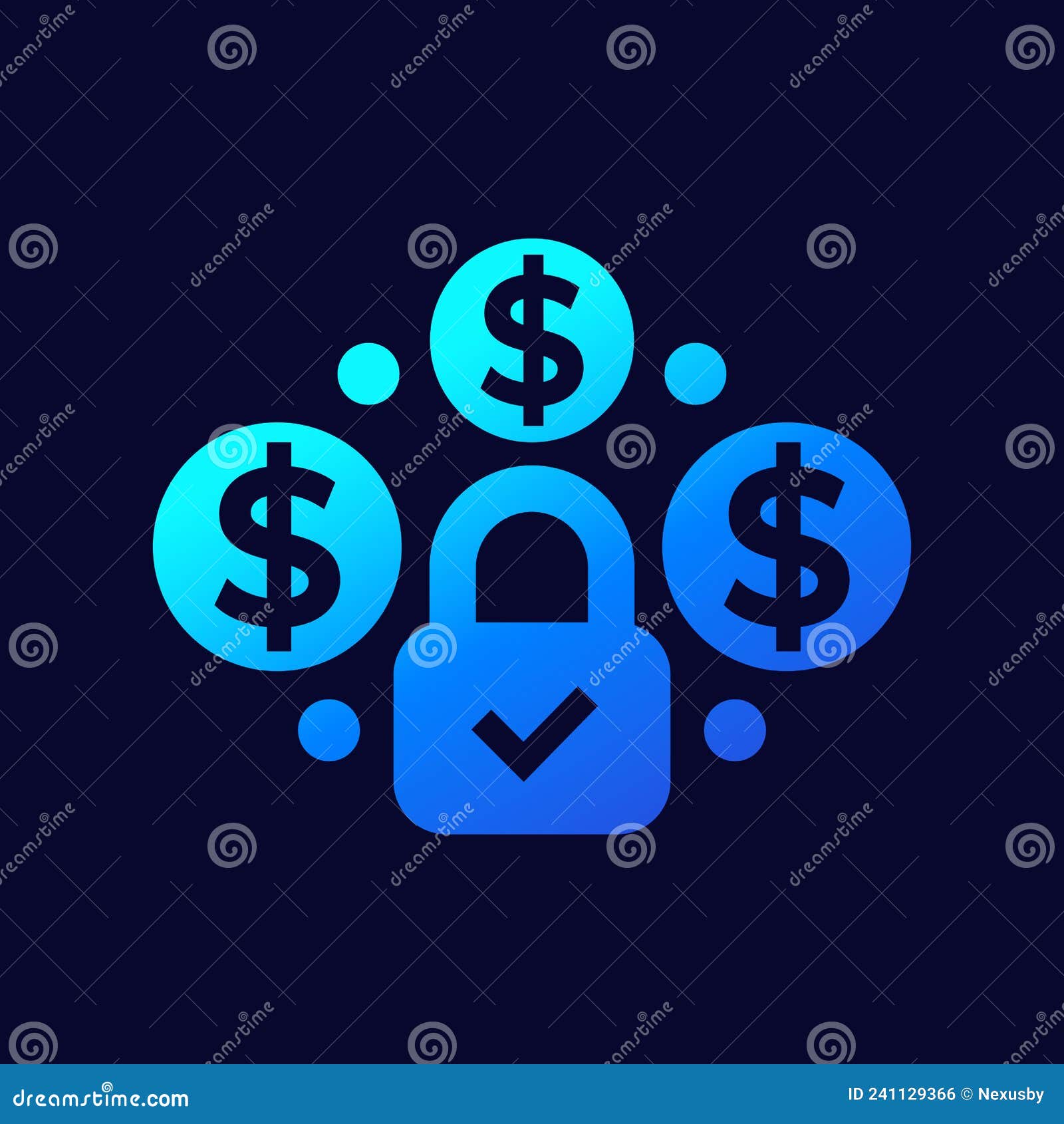 Fixed Cost, Price Icon on Dark Stock Vector - Illustration of price ...