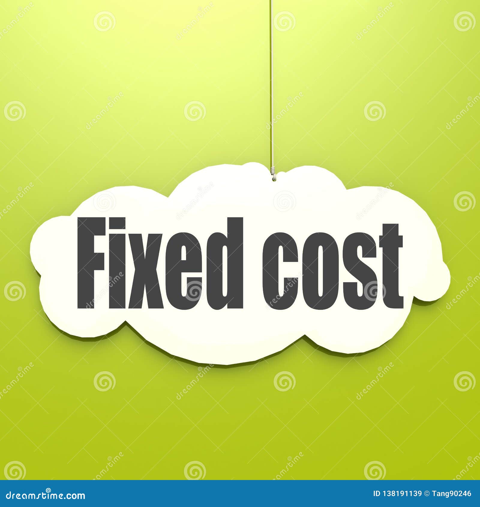 Fixed Cost Word on White Cloud Stock Illustration - Illustration of ...
