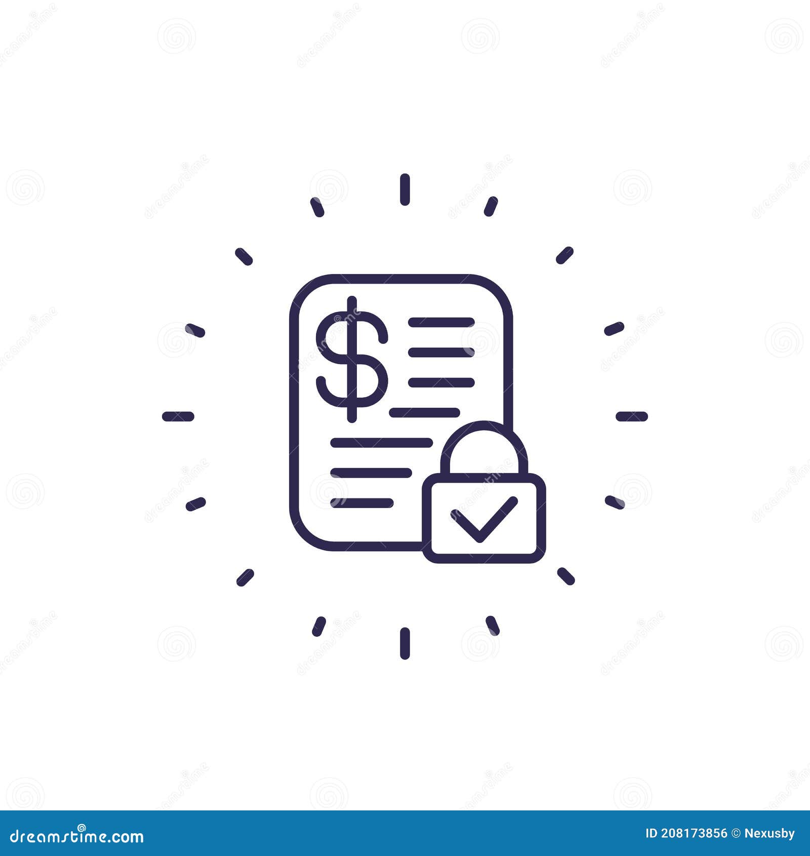 Fixed Costs Icon, Line Vector Stock Vector - Illustration of business ...