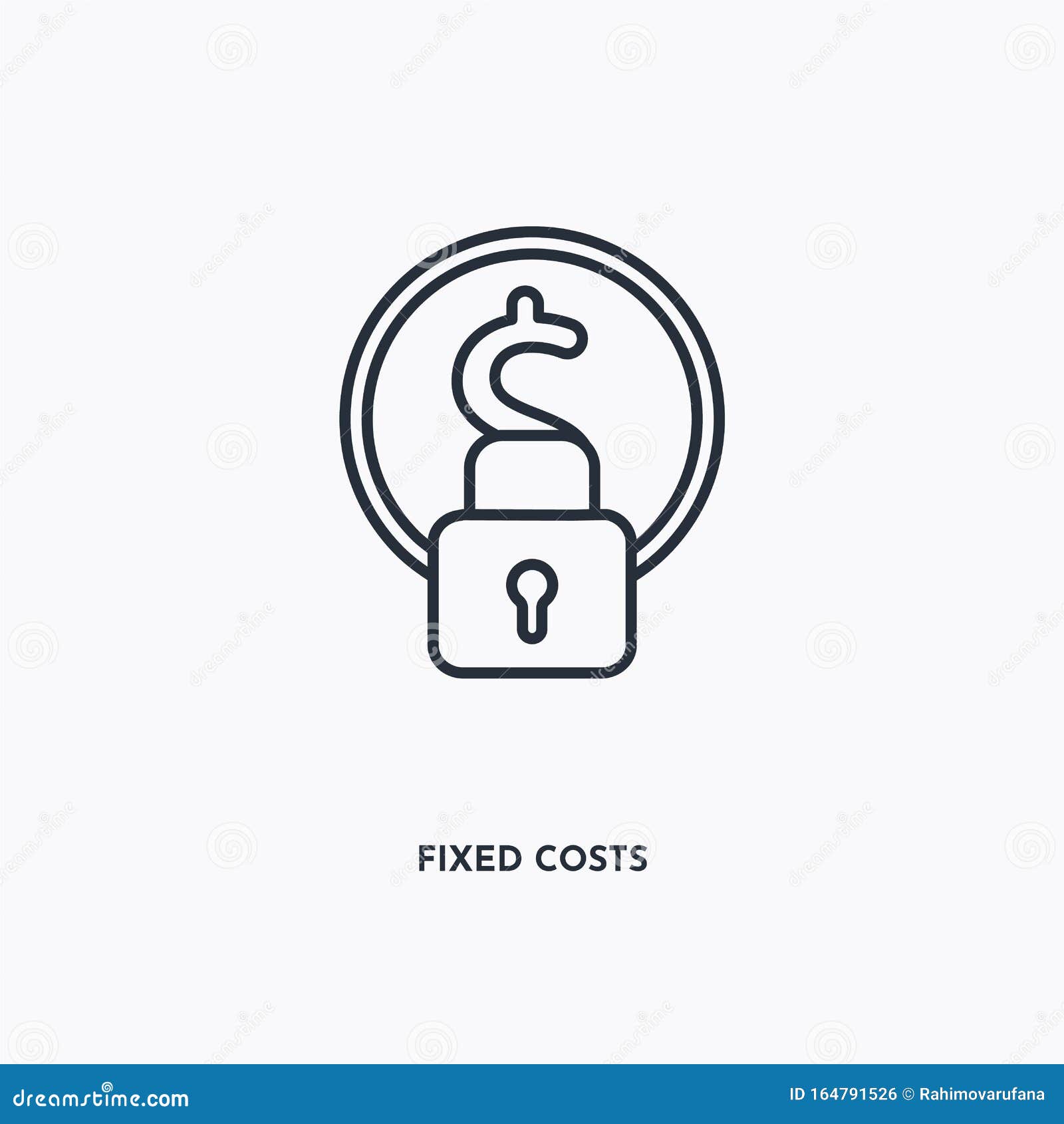 Fixed Costs Outline Icon. Simple Linear Element Illustration. Isolated ...