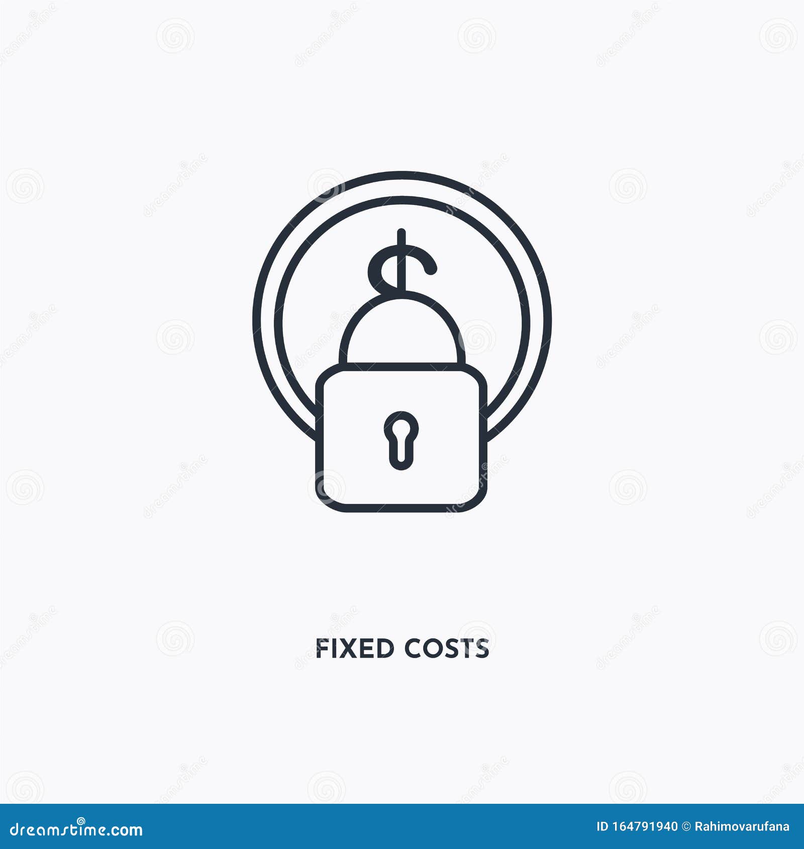 Fixed Costs Outline Icon. Simple Linear Element Illustration. Isolated ...