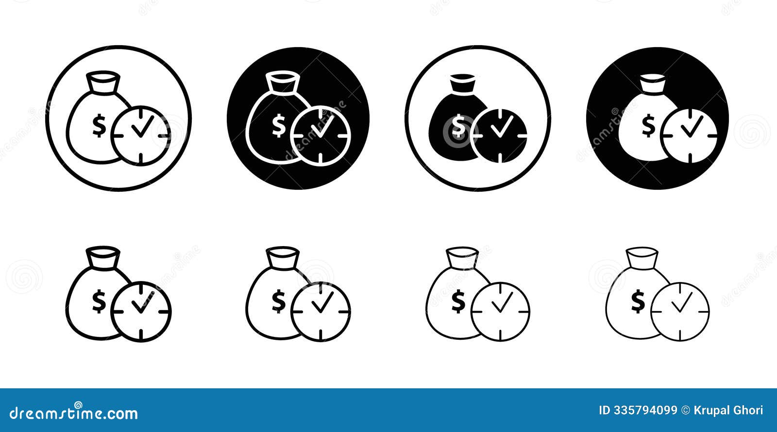 Fixed Deposit Icon Logo Set Vector Stock Illustration - Illustration of ...