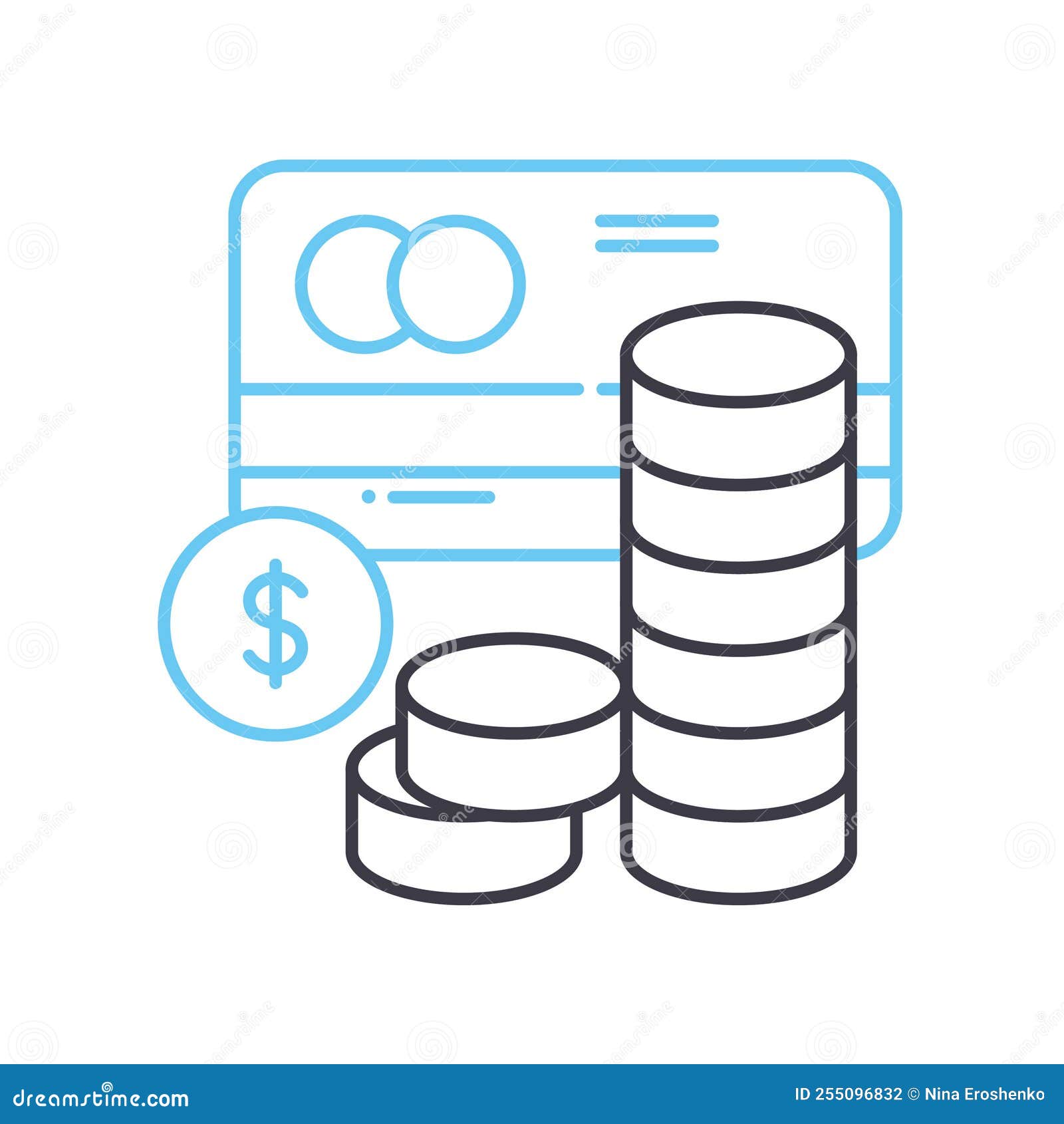 Fixed Deposit Line Icon, Outline Symbol, Vector Illustration, Concept ...