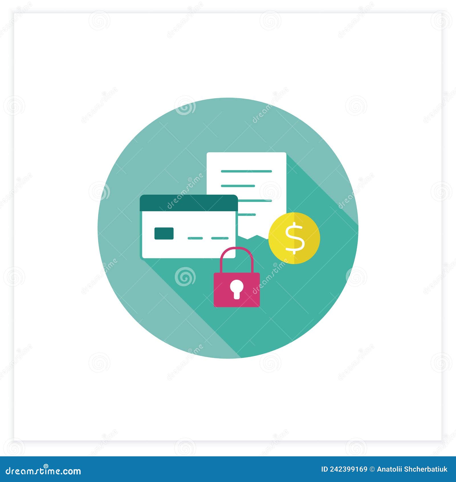 Fixed expenses flat icon stock vector. Illustration of finance - 242399169