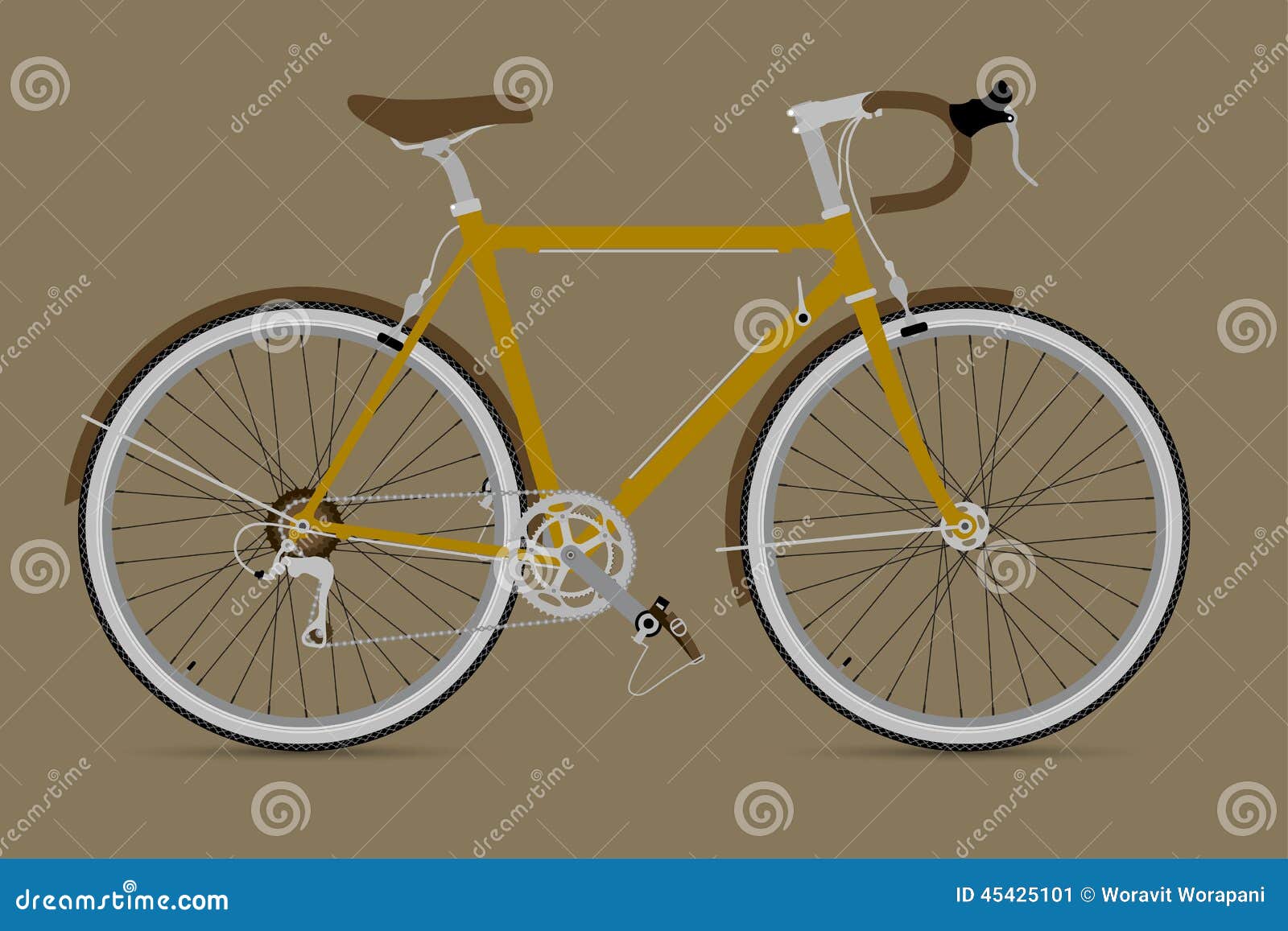Fixed Gear Bicycle Vector IllustationE Stock Vector - Illustration of ...