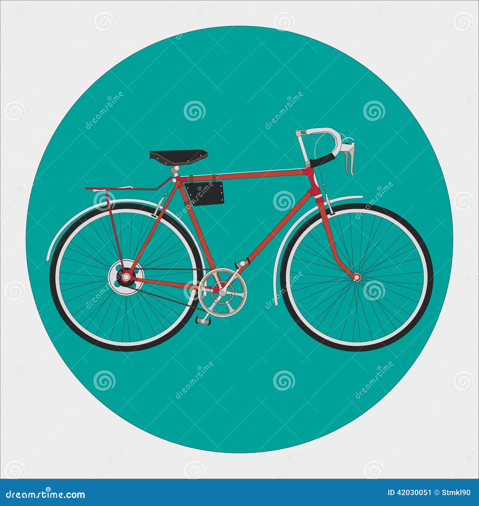 Fixed gear bicycle stock vector. Illustration of vintage - 42030051