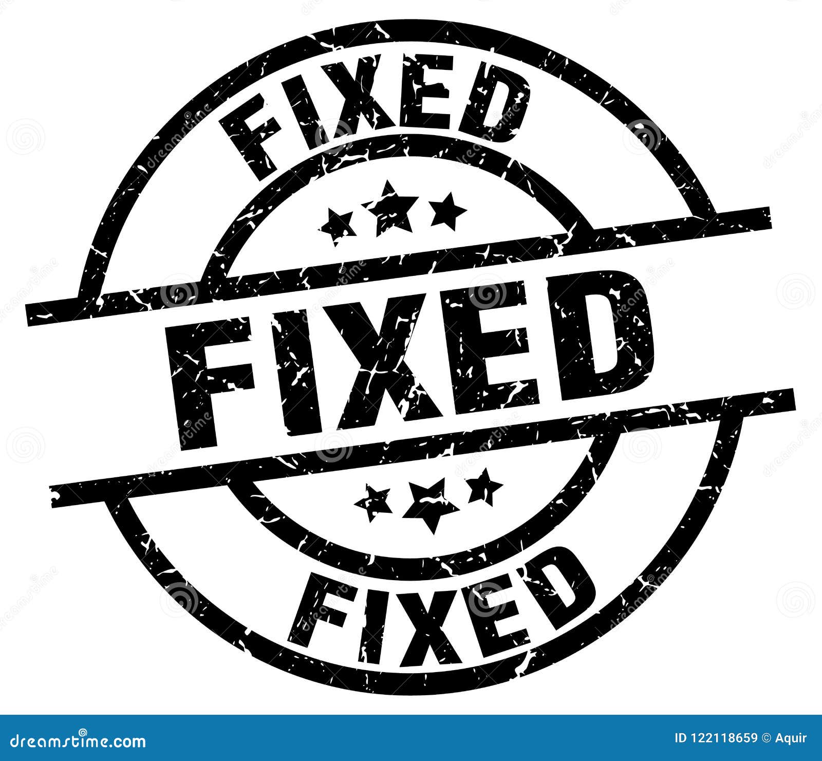 Fixed stamp stock vector. Illustration of fixed, insignia - 122118659