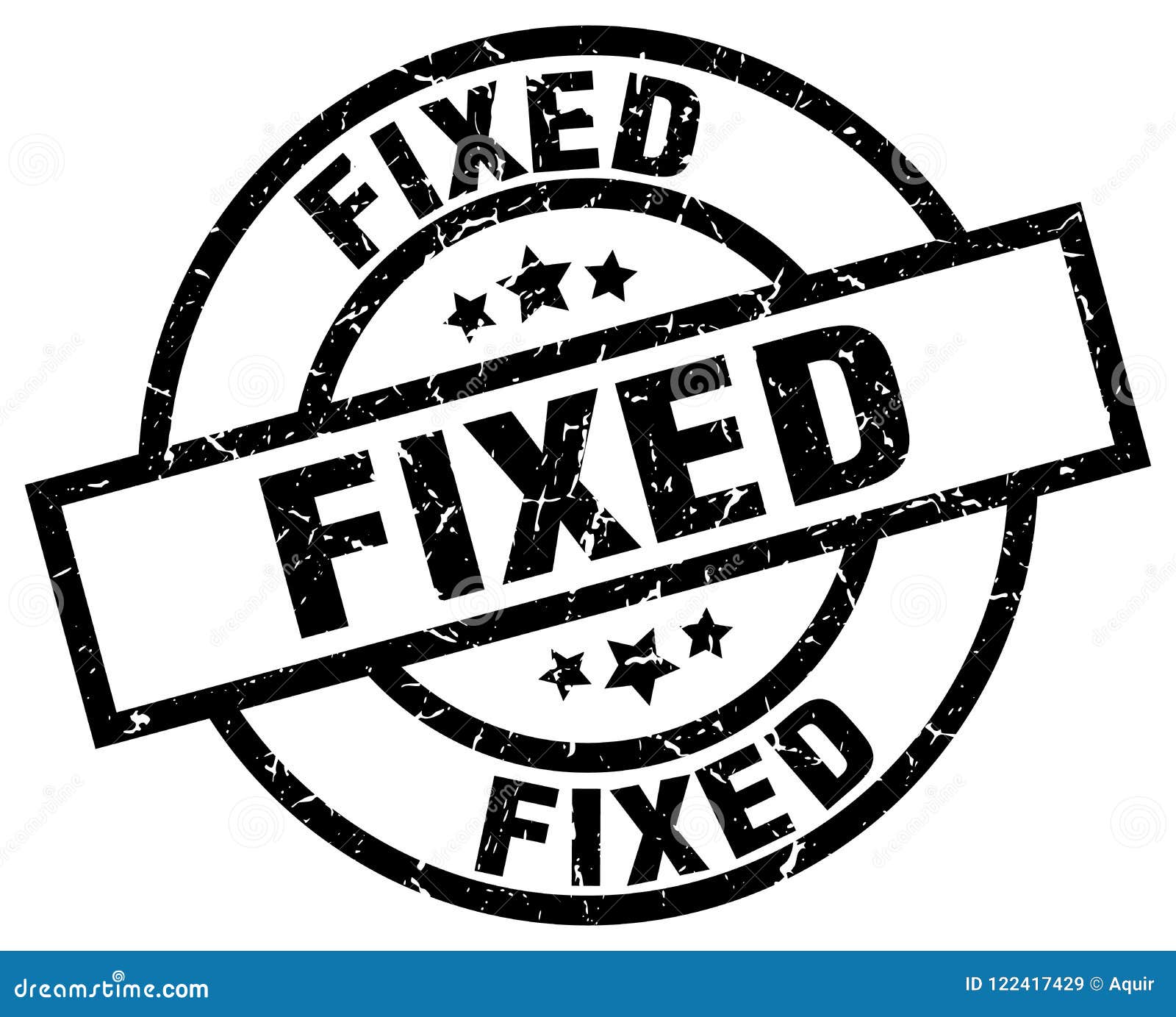 Fixed stamp stock vector. Illustration of insignia, background - 122417429