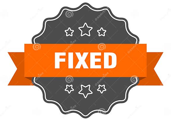 Fixed label stock vector. Illustration of seal, round - 194923124