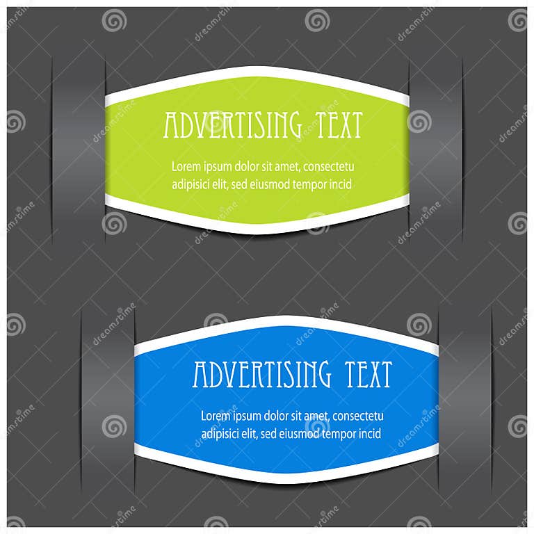 Fixed Labels for Advertising Text Stock Vector - Illustration of marker ...
