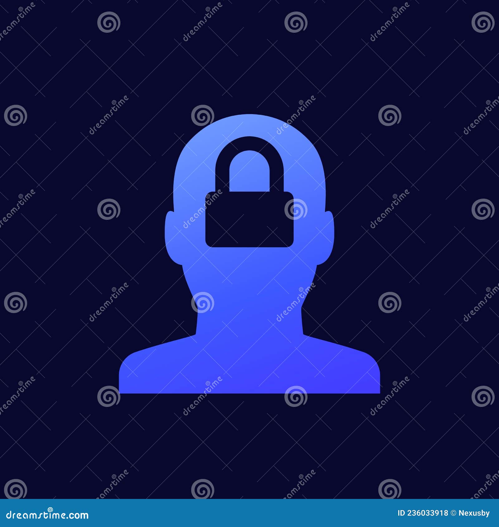 Fixed Mindset Icon, Self Improvement Concept Stock Vector ...