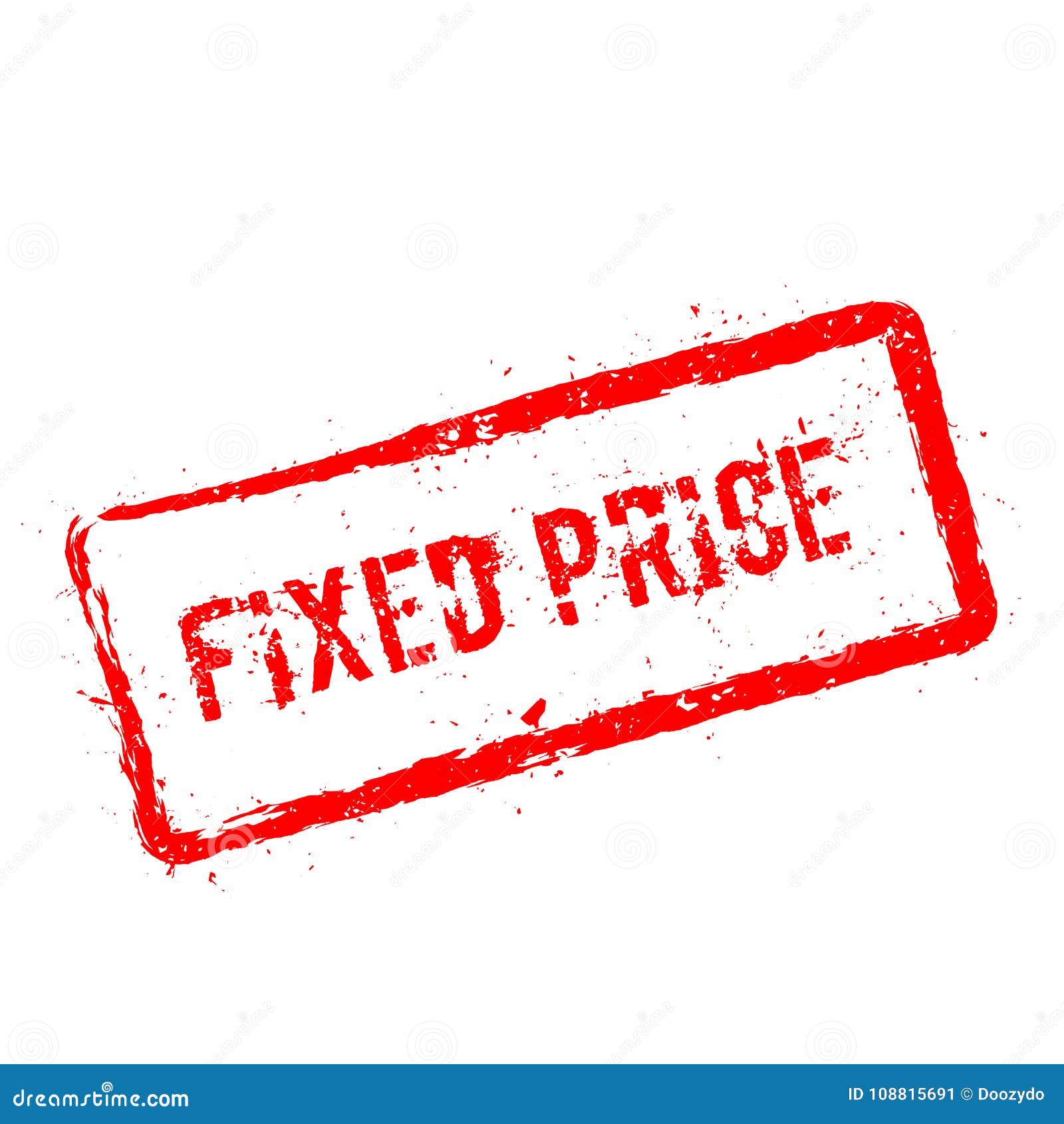 Fixed Price Red Rubber Stamp Isolated on White. Stock Vector ...