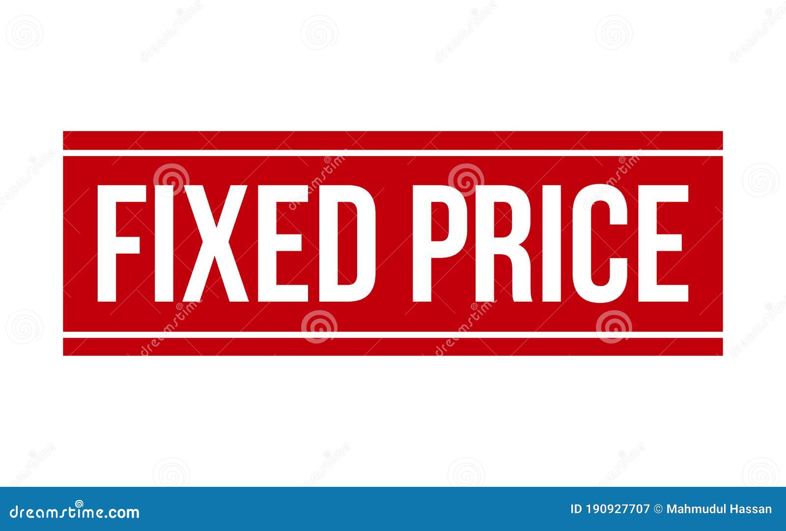 Fixed Price Rubber Stamp. Red Fixed Price Rubber Grunge Stamp Seal ...